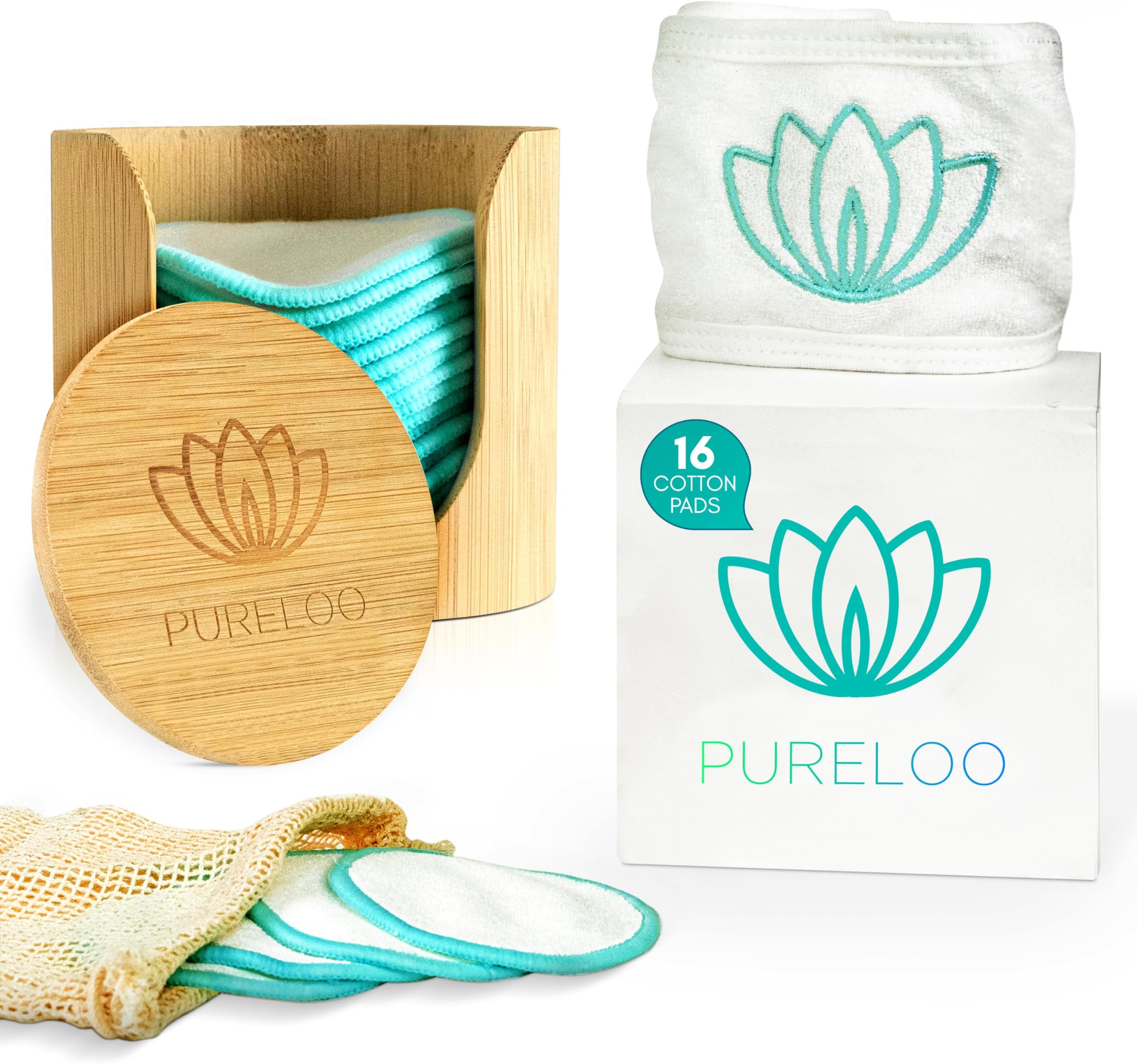Amazon.com: Pureloo 16 Pack Reusable Makeup Remover Pads - Eco-Friendly ...