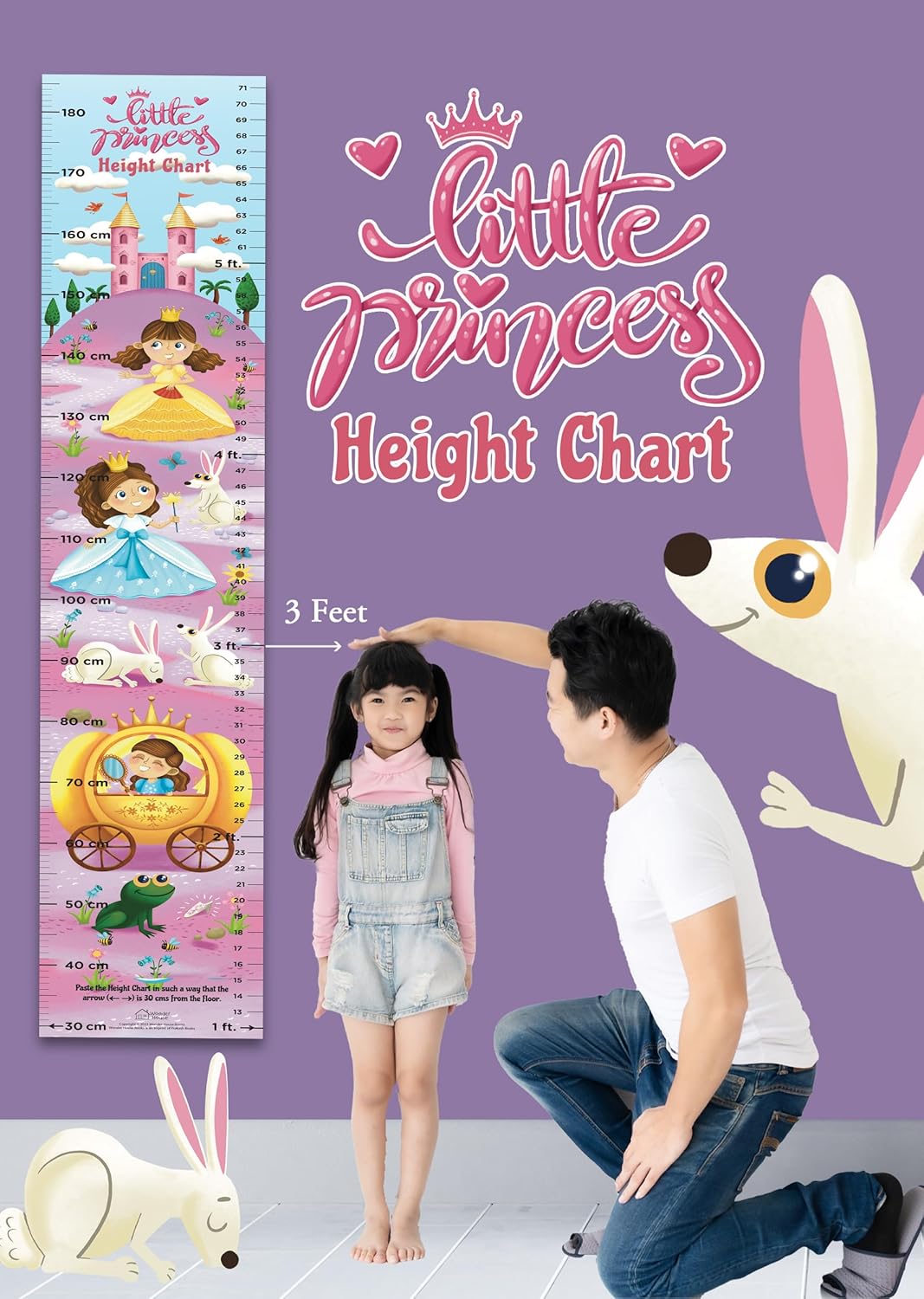Amazon.com: Little Princess Height Chart: Growth Chart with Measuring ...