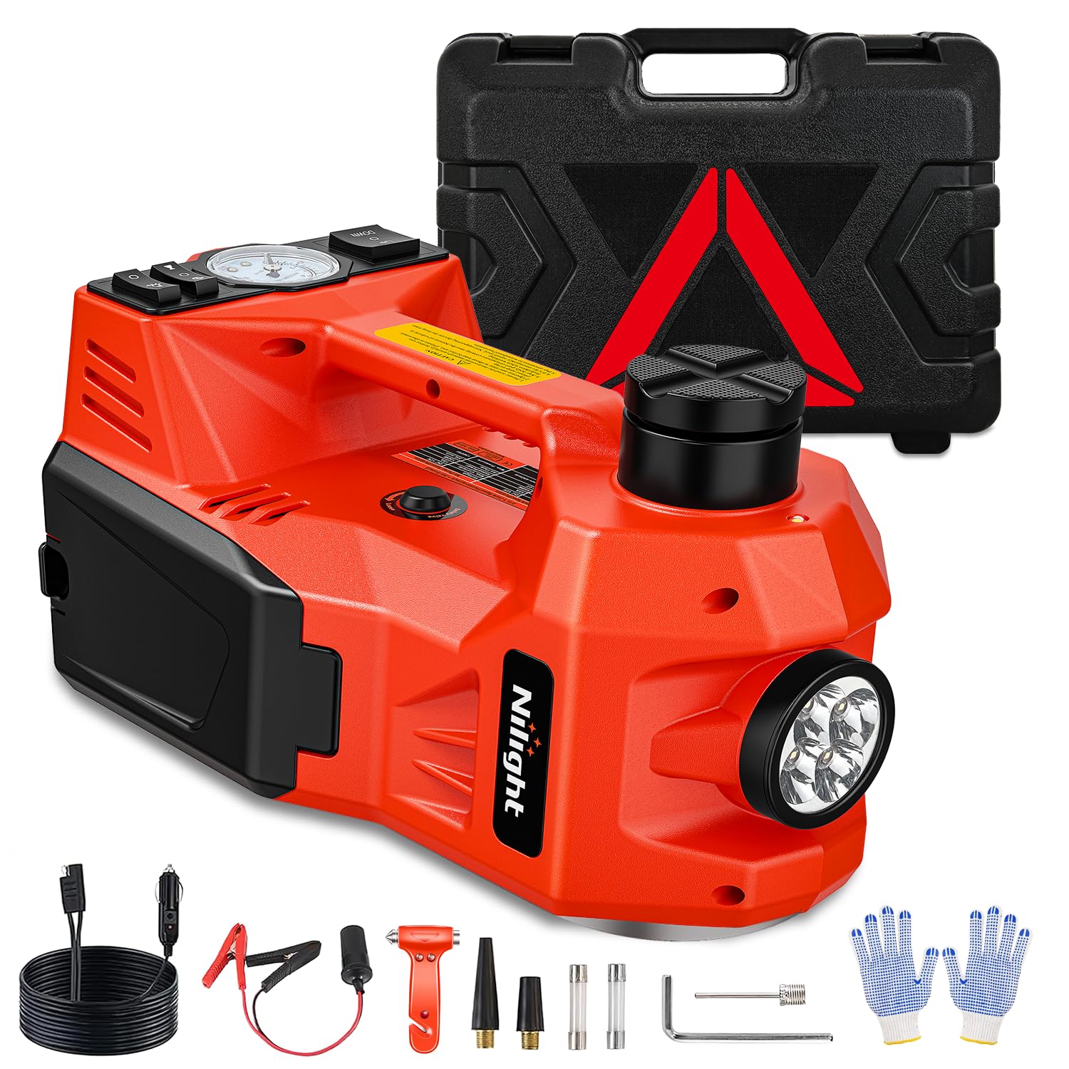 Amazon.com: Nilight Electric Car Jack Hydraulic 5 Ton 12V Electric Jack ...