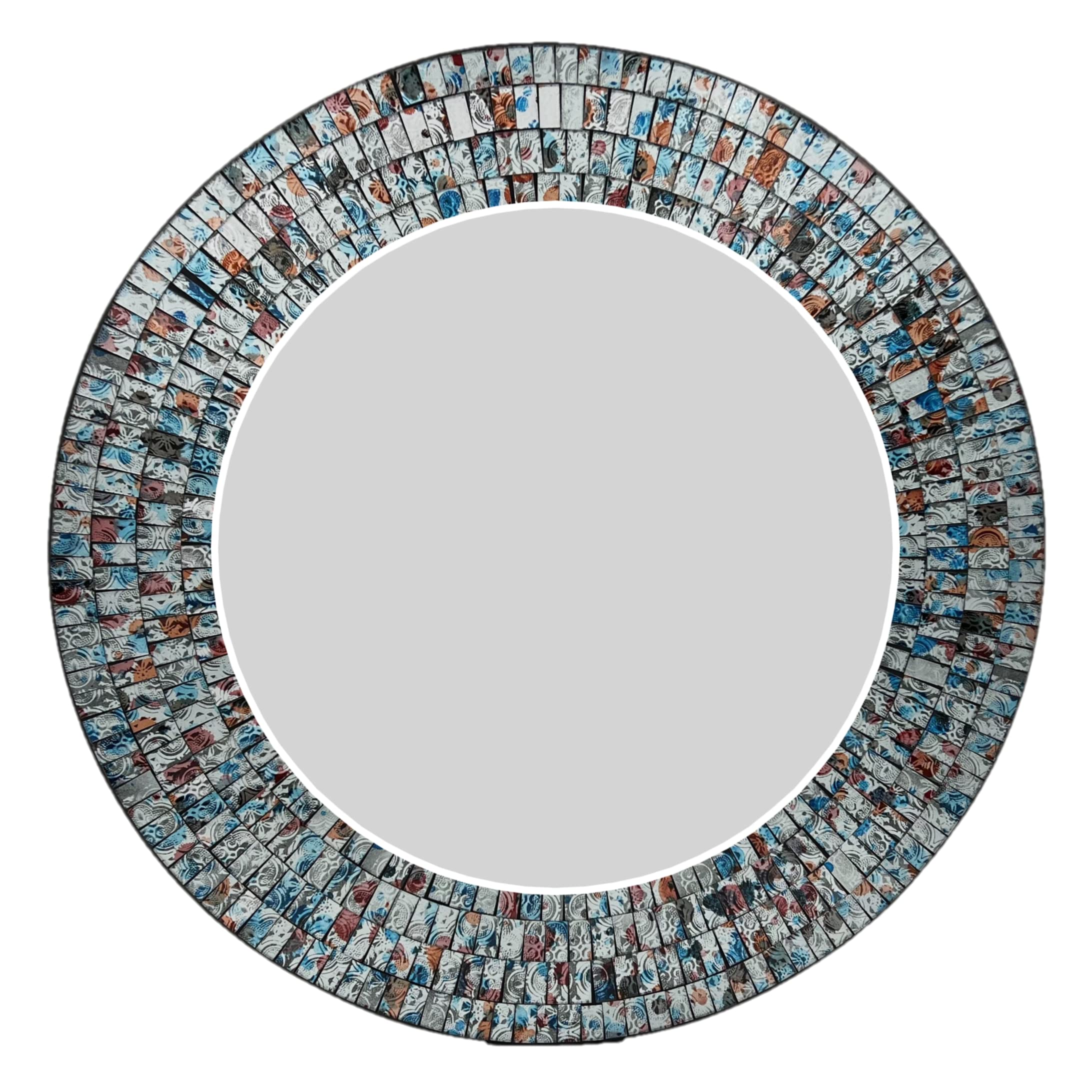Amazon.com: Zorigs Mosaic Mirror, Wall Art Décor – 24” Round ...