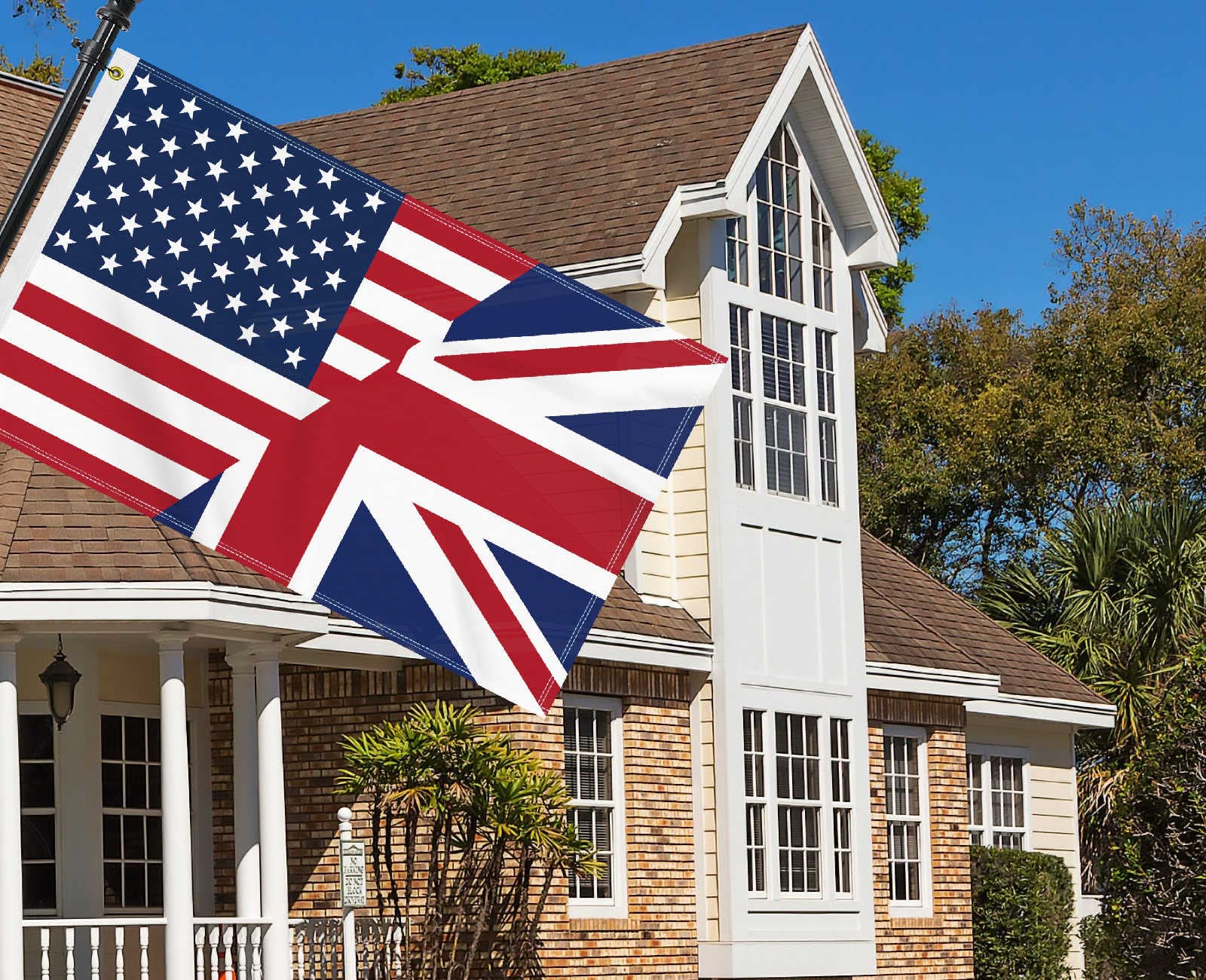 Snapklik.com : 35 FT USA British Flag, Large 150D America UK Outdoor ...