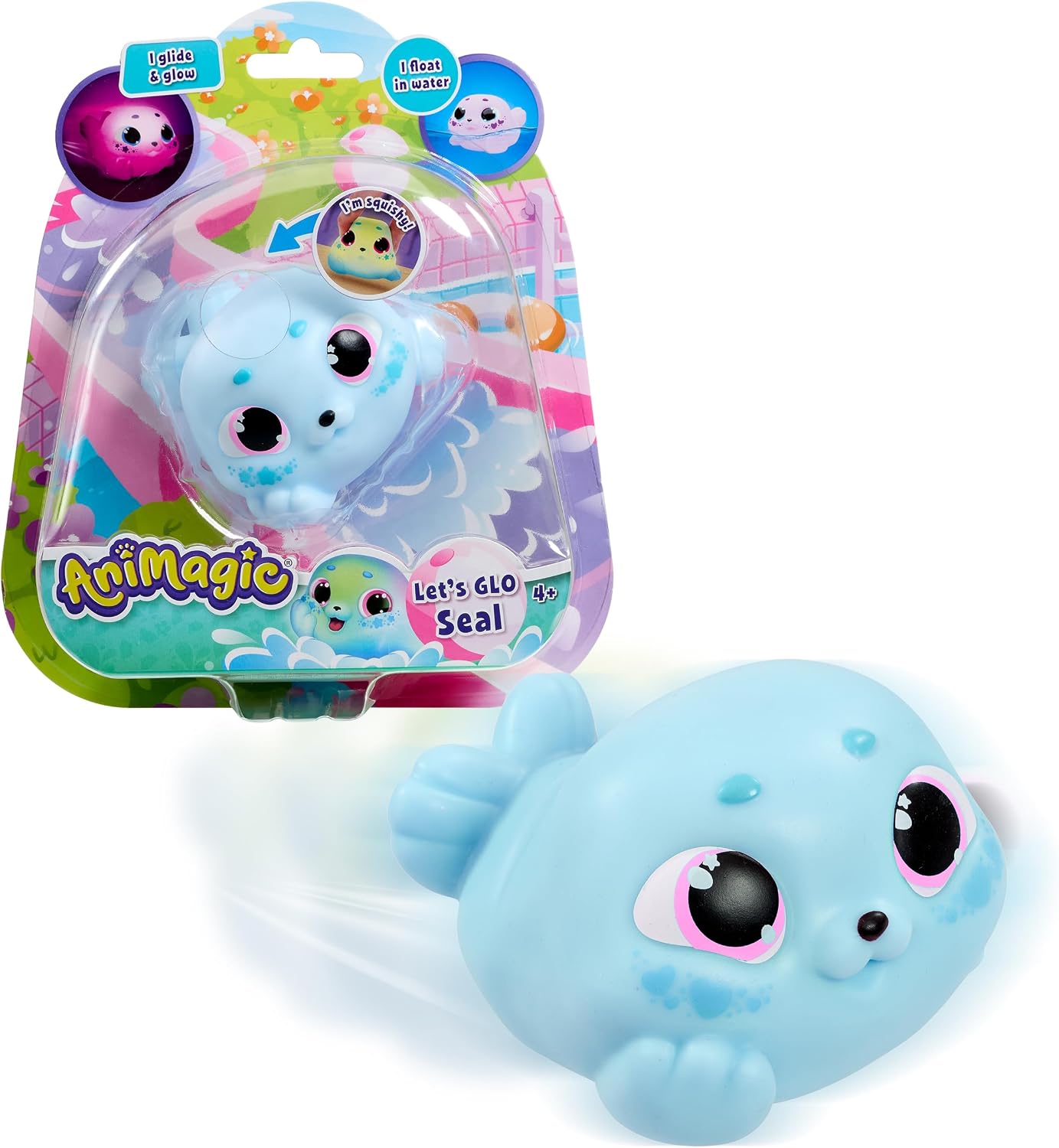 Amazon.com: Animagic Let's Glo Seal Blue Stars | Squishy Aquatic Best ...