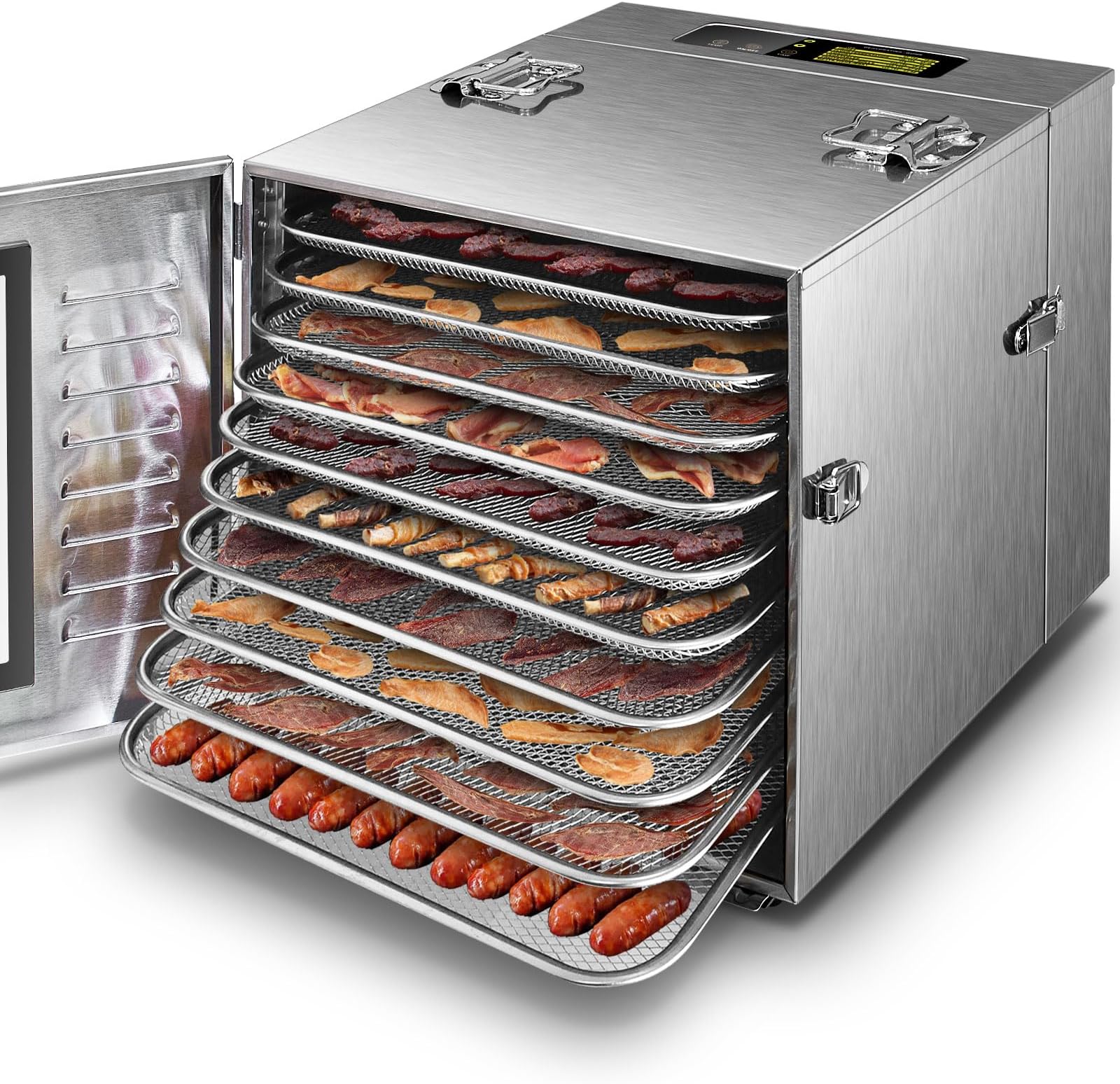 Amazon.com: Samson "Silent" 10 Tray Stainless Steel Dehydrator with ...