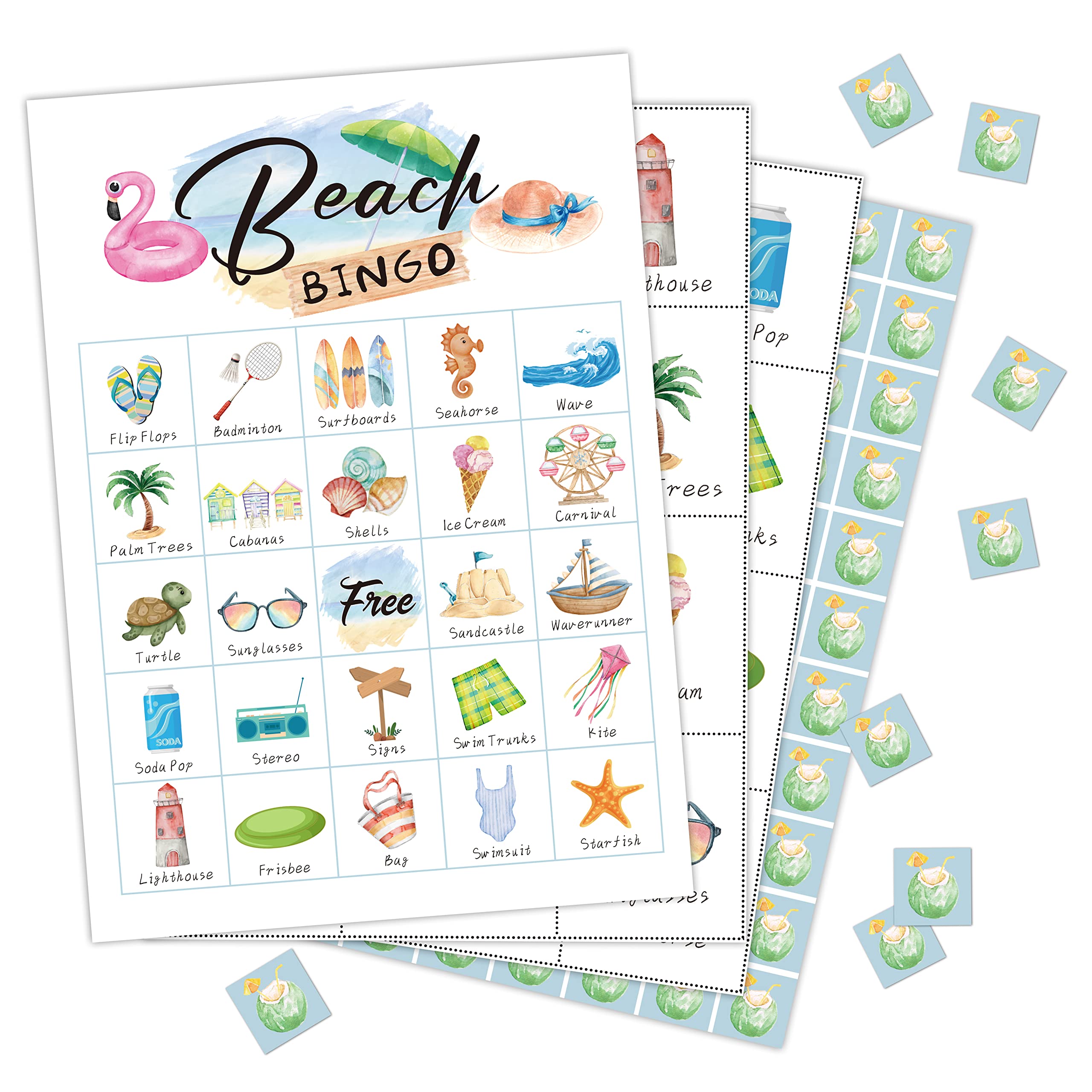 Beach Bingo Template Printable