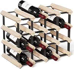 Amazon.com: Wooden Wine Rack Countertop- Stylish Wine Racks for Cabinets, Perfect for Organizing ...