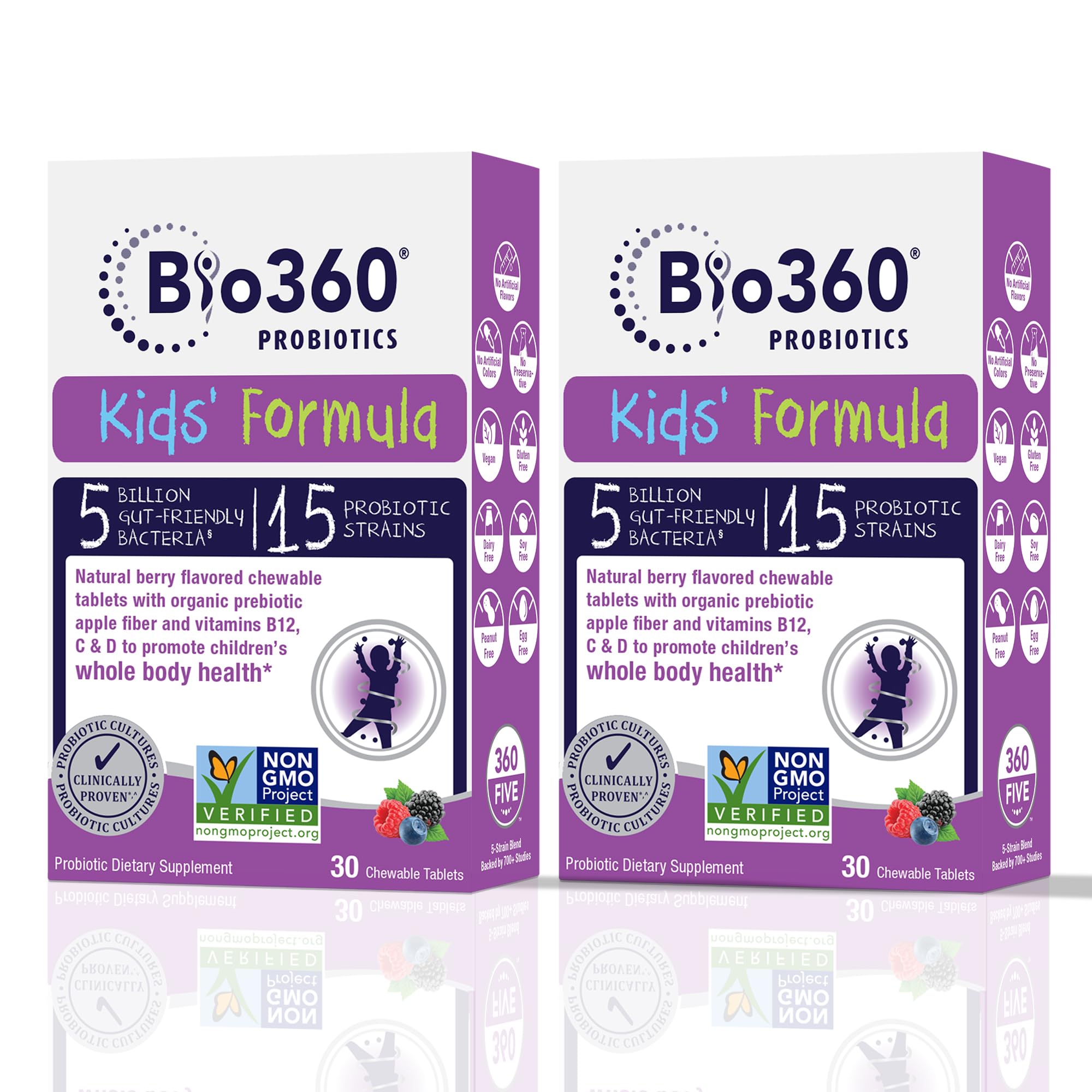 Amazon.com: Bio360 Probiotics for Kids - 15 Strains & 5 Billion CFU ...