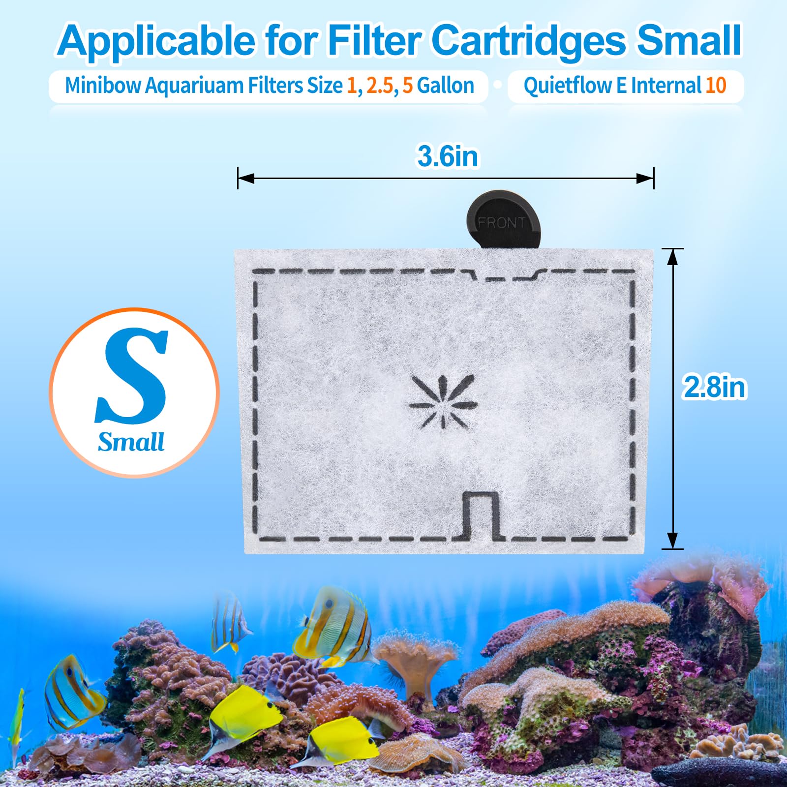 Snapklik.com : 12 Packs Small Filters Cartridges Replacement For Aqueon ...