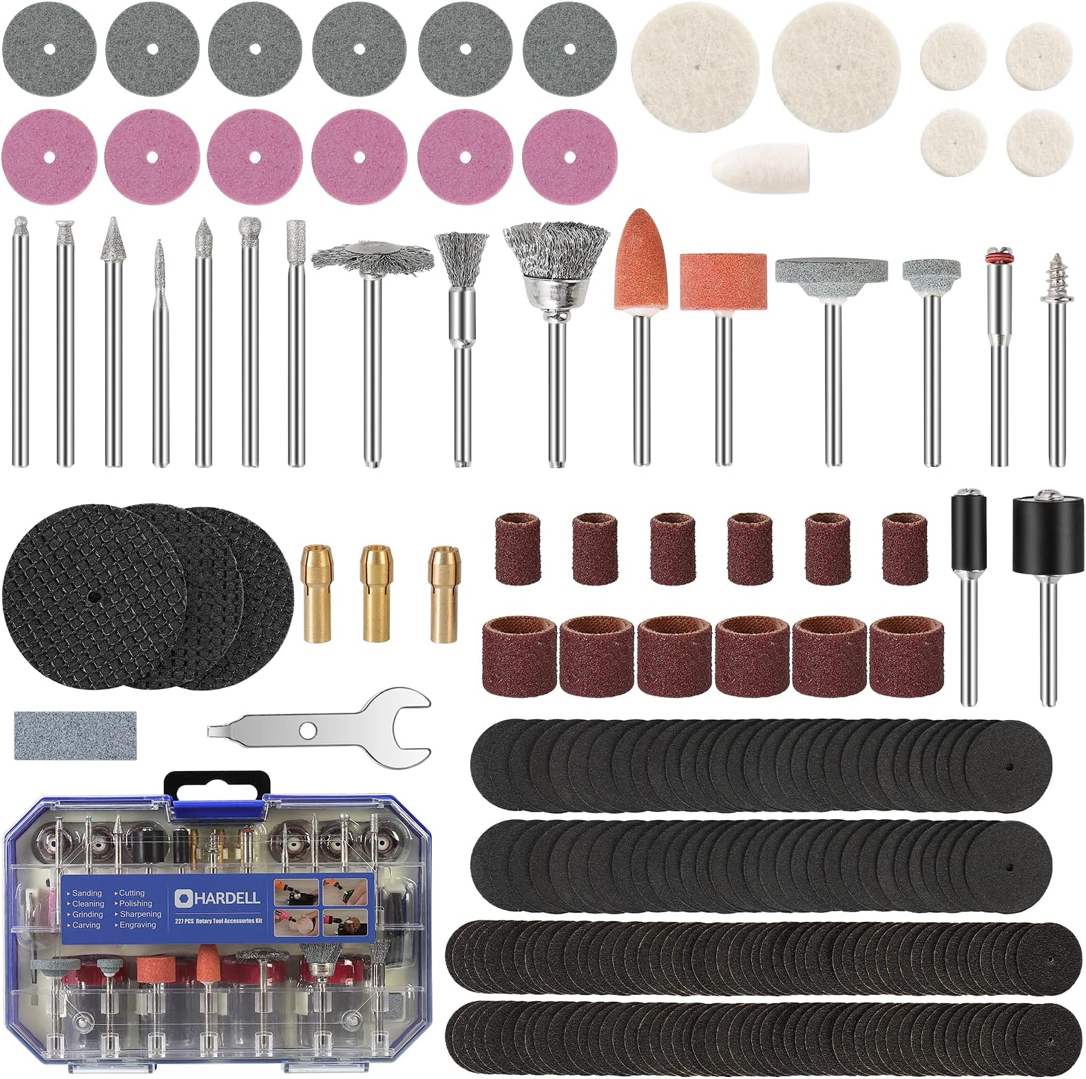 VEVOR Rotary Tool Accessories Kit 357PCS, 1/8" Diameter Shank Power ...