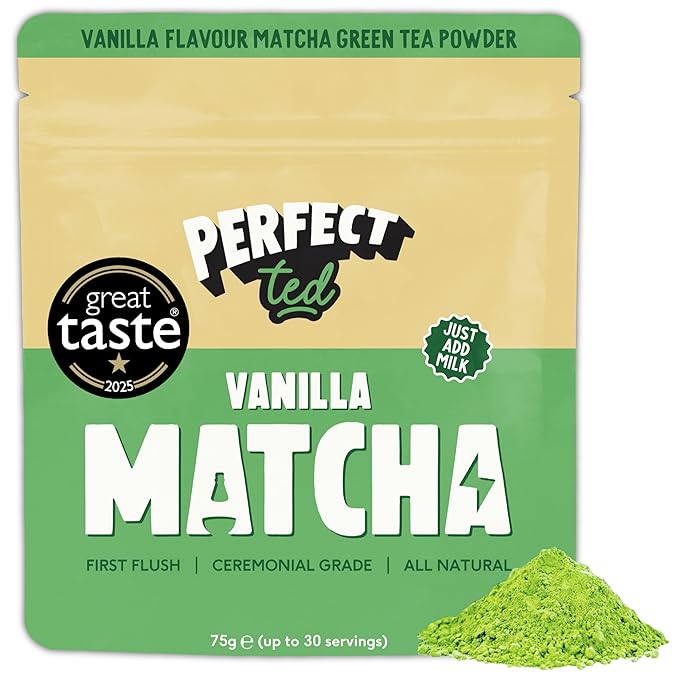 Amazon.com: Perfect Ted Matcha Powder | Vanilla Bean Flavor 75g ...