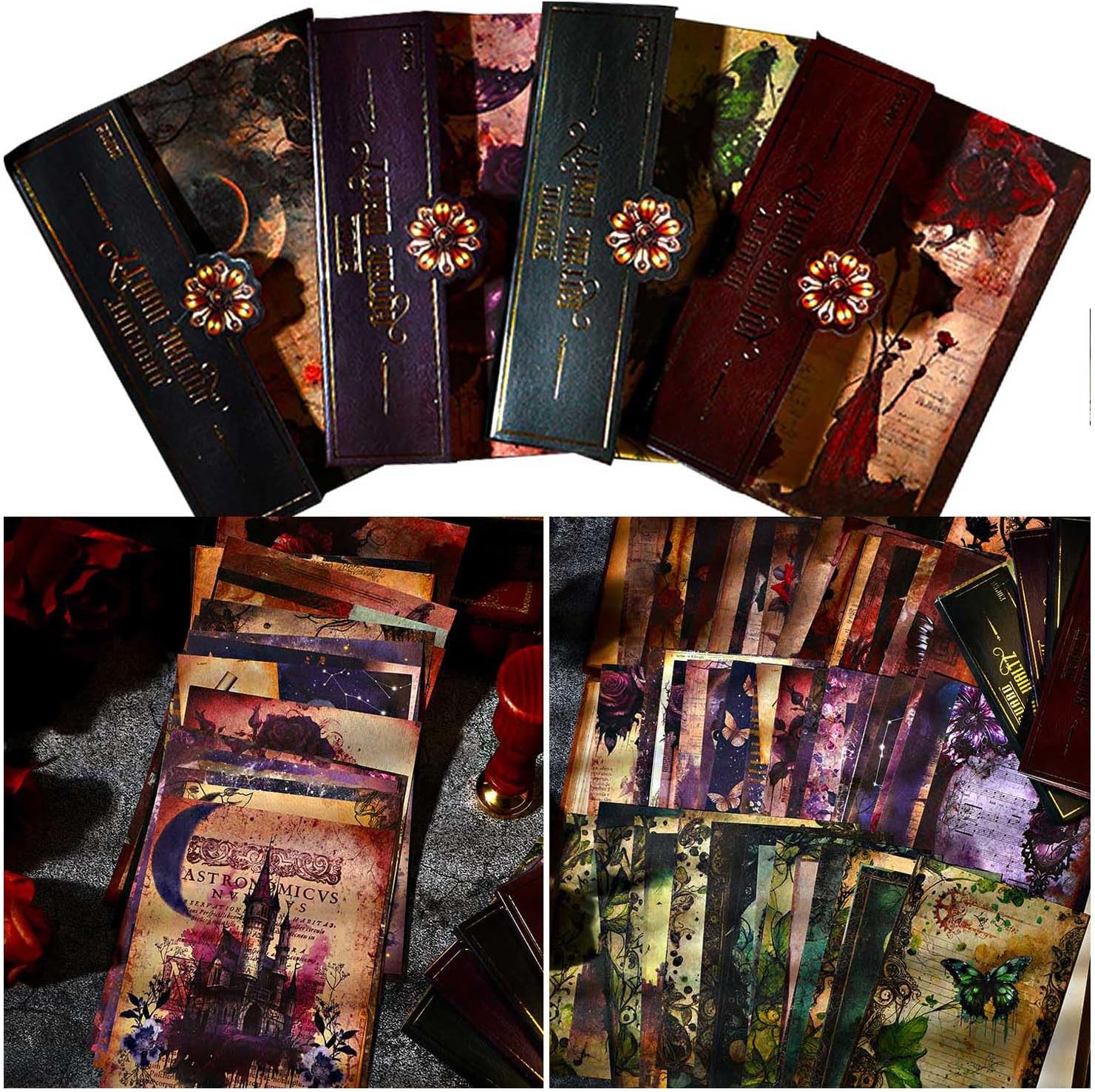 Amazon.com: Vilikya 100 Sheets Magic Scrapbook Paper Pad, Vintage Junk ...