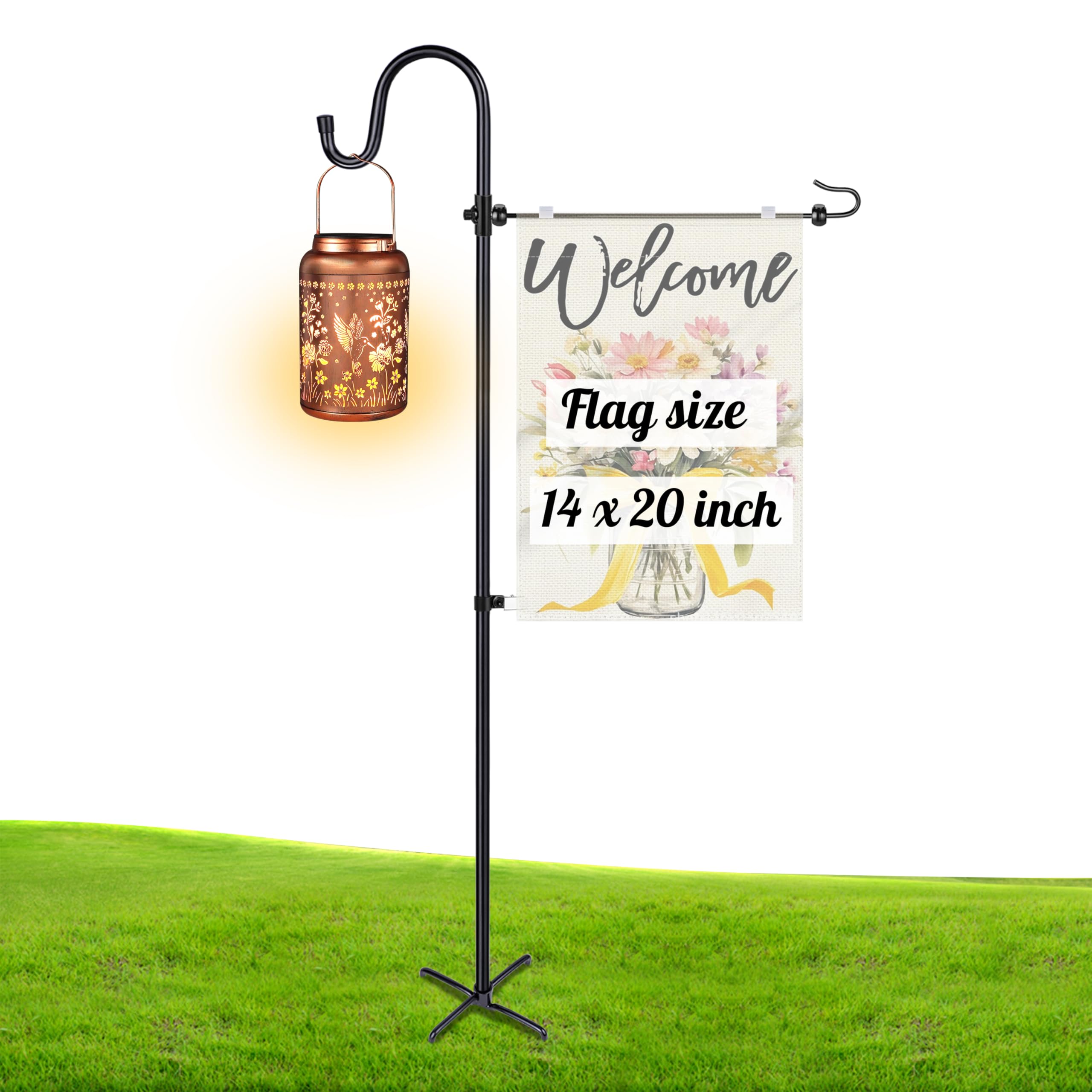 Weather Resistant Garden Decor Heavy Duty Garden Flag Stand - 45 Inch ...