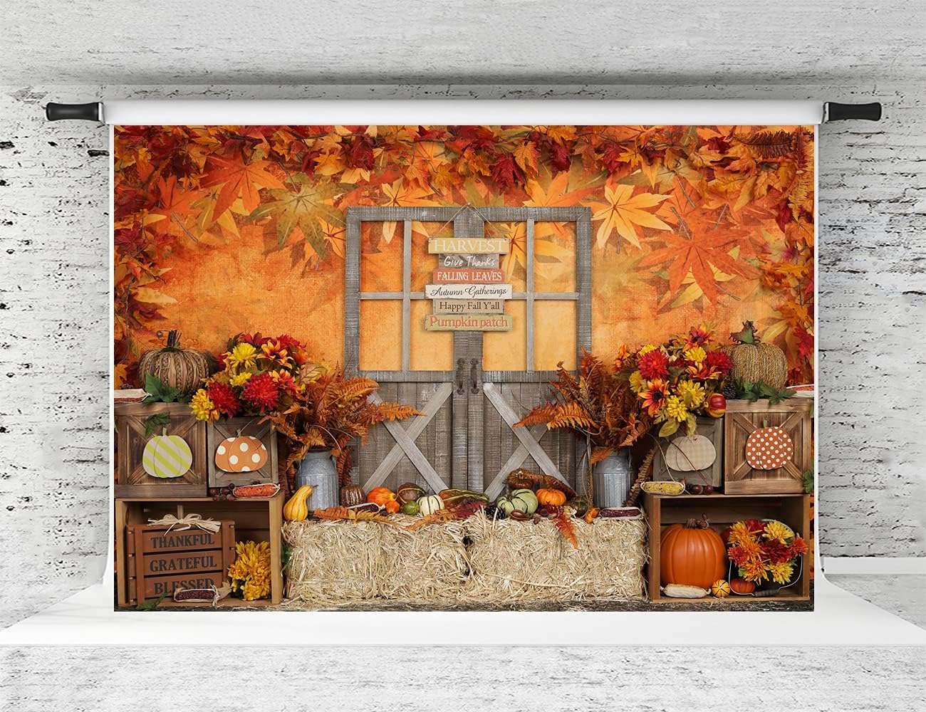 Amazon.com : Kate Fall Backdrops Autumn Photography Backdrops Farm ...
