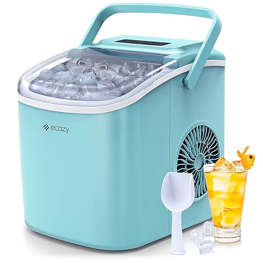 Amazon.com: ecozy Portable Ice Maker Countertop, 9 Cubes Ready in 6 ...