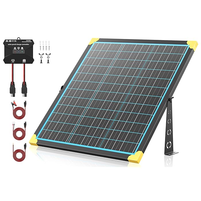 Buy Voltset 50W 12V Solar Panel Kit, Solar Battery Trickle Charger ...