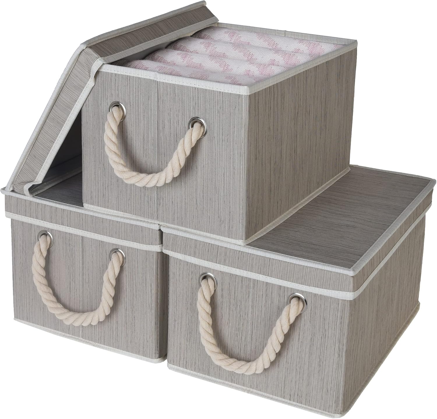 Amazon.com: StorageWorks Decorative Storage Bins for Shelves, Storage ...