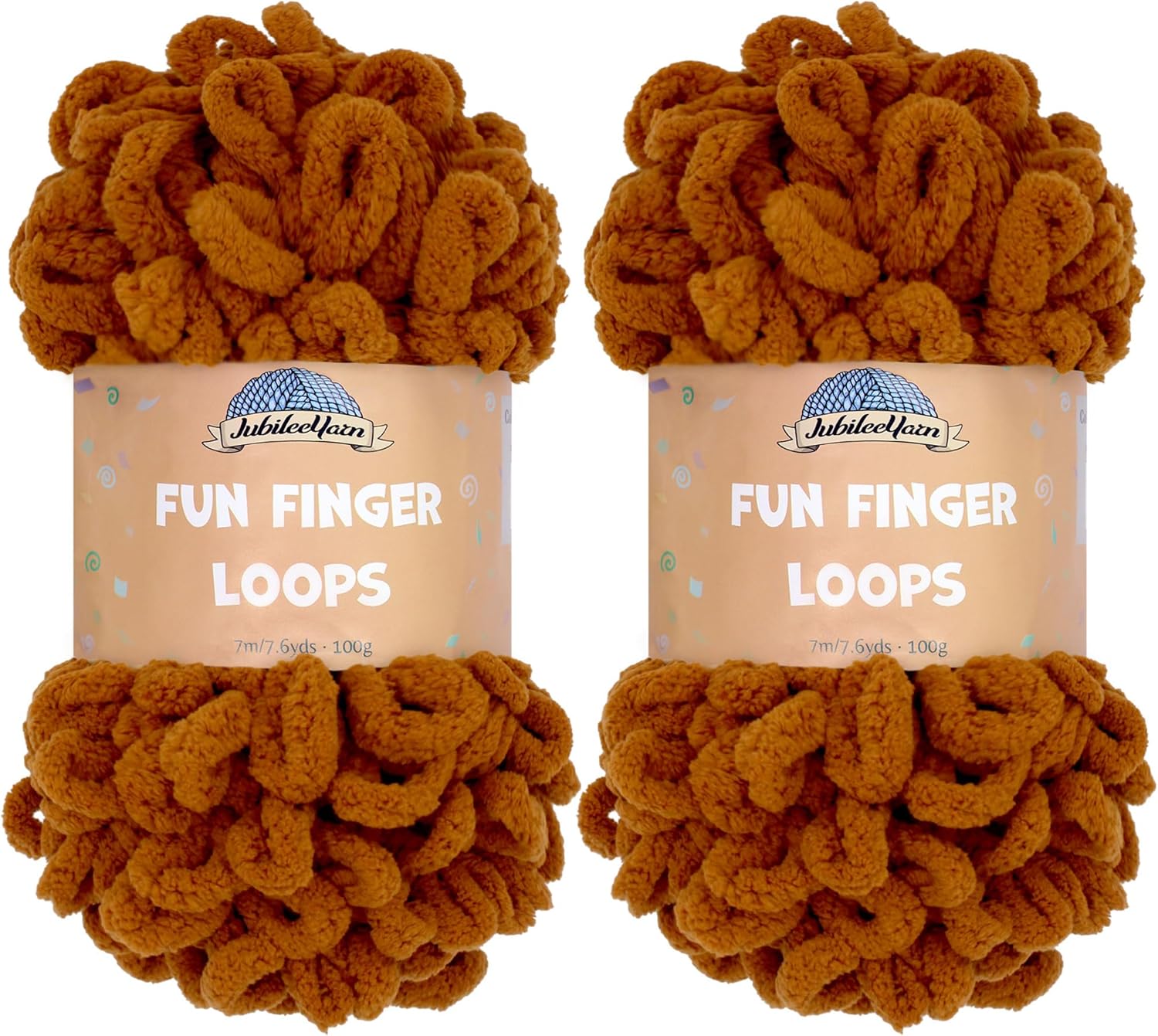 Amazon.com: JubileeYarn Fun Finger Loops Yarn - 100g/Skein Jumbo ...