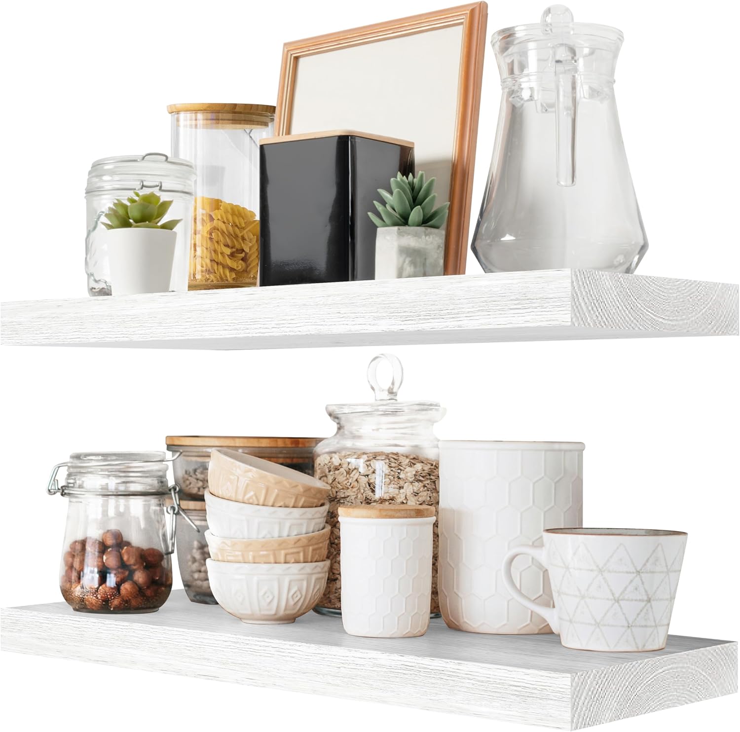 Amazon.com: TheBestLoft 24 inch Floating Shelves Wall Mounted Wood ...