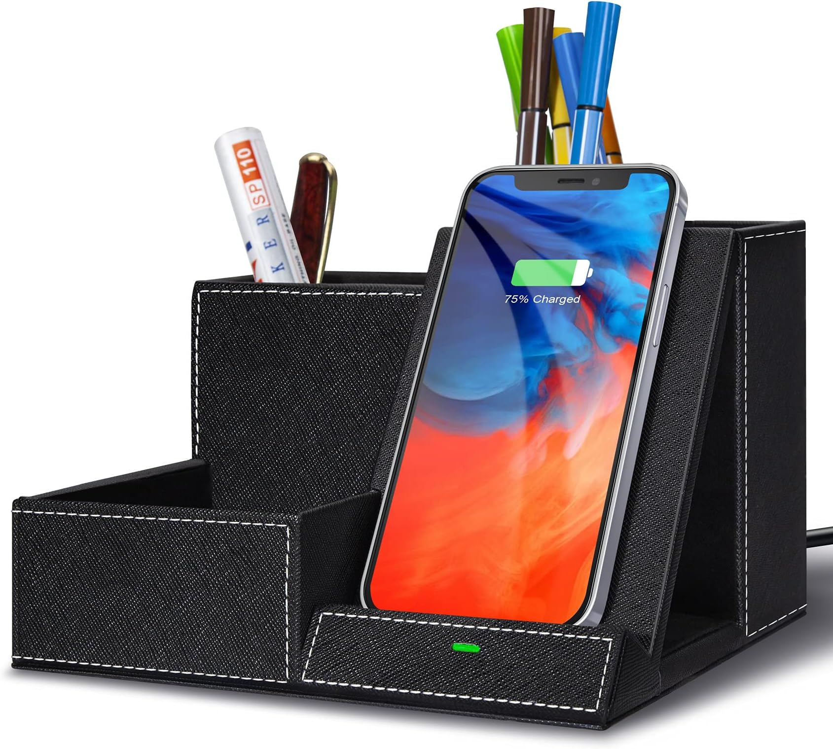 Amazon.com: 2-in-1 Pen Holder with Wireless Charger, Compatible with ...