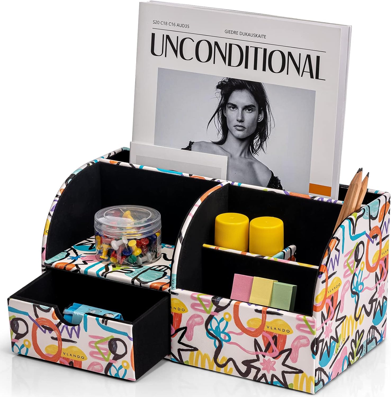 Amazon.com: Vlando Desk Caddy Desk Organizer Office Desktop Organizer ...