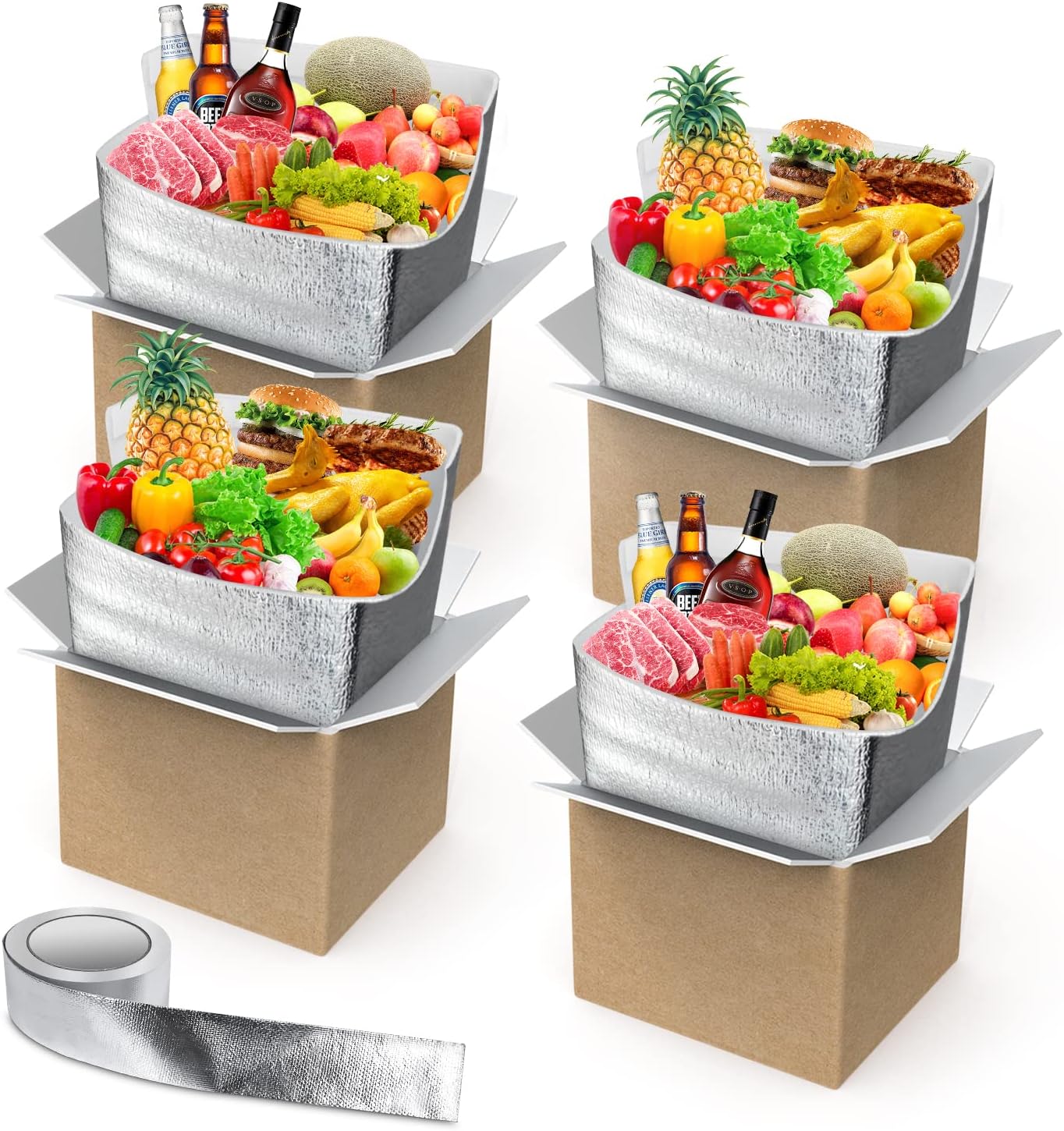 Amazon.com: HeipiChaio Thermo Chill Double Insulated Shipping Box with ...