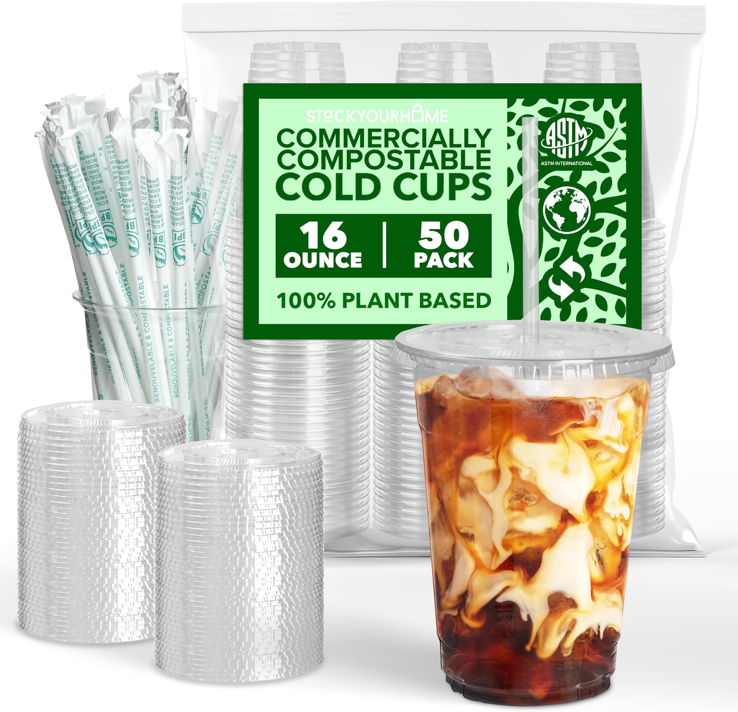 Amazon.com: Repurpose 100% Compostable Plant-Based Clear Cold Cup | 16 ...