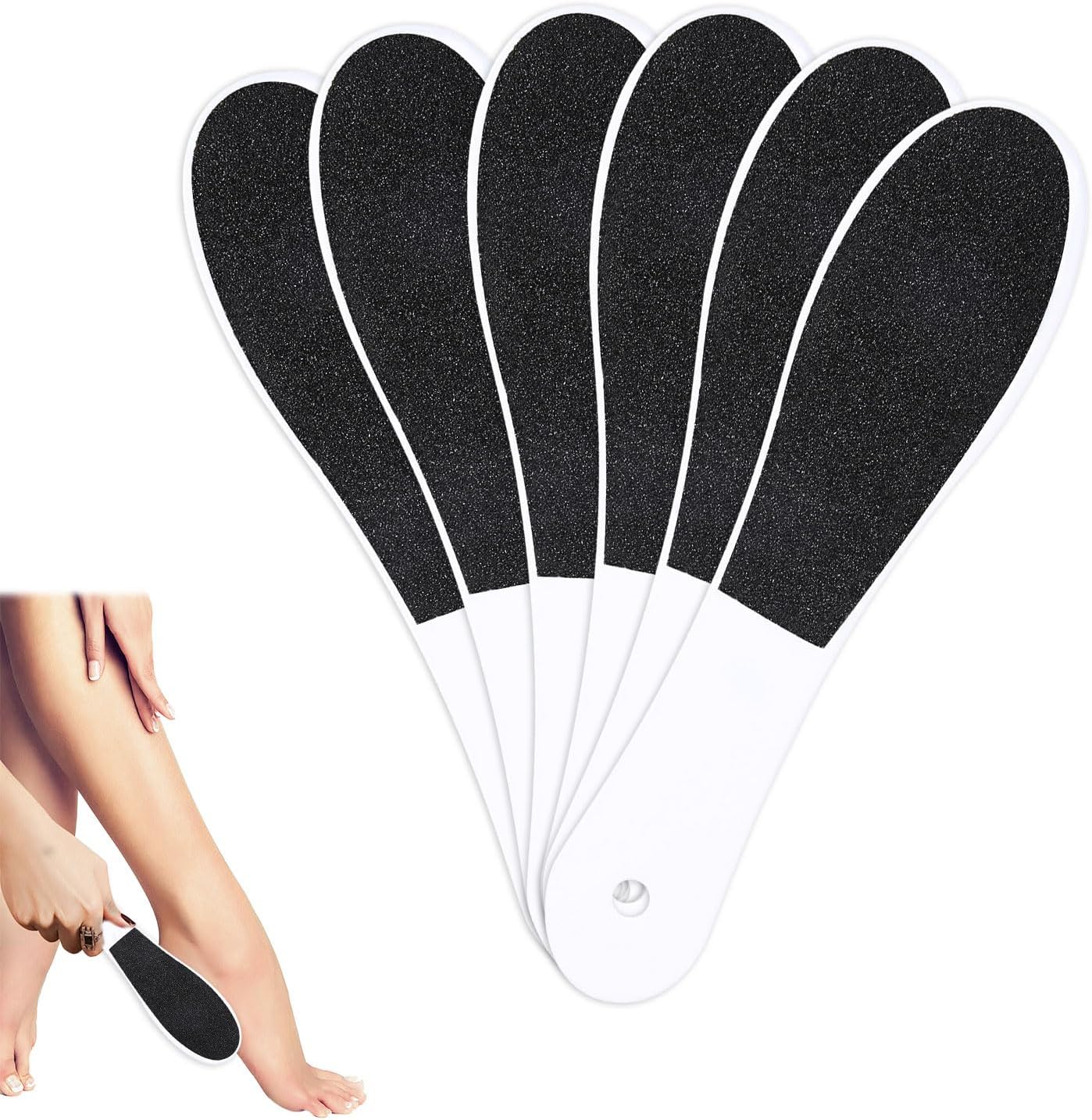 Foot File,6 Pcs Double-Sided Foot Files for Hard Skin,Disposable Foot ...