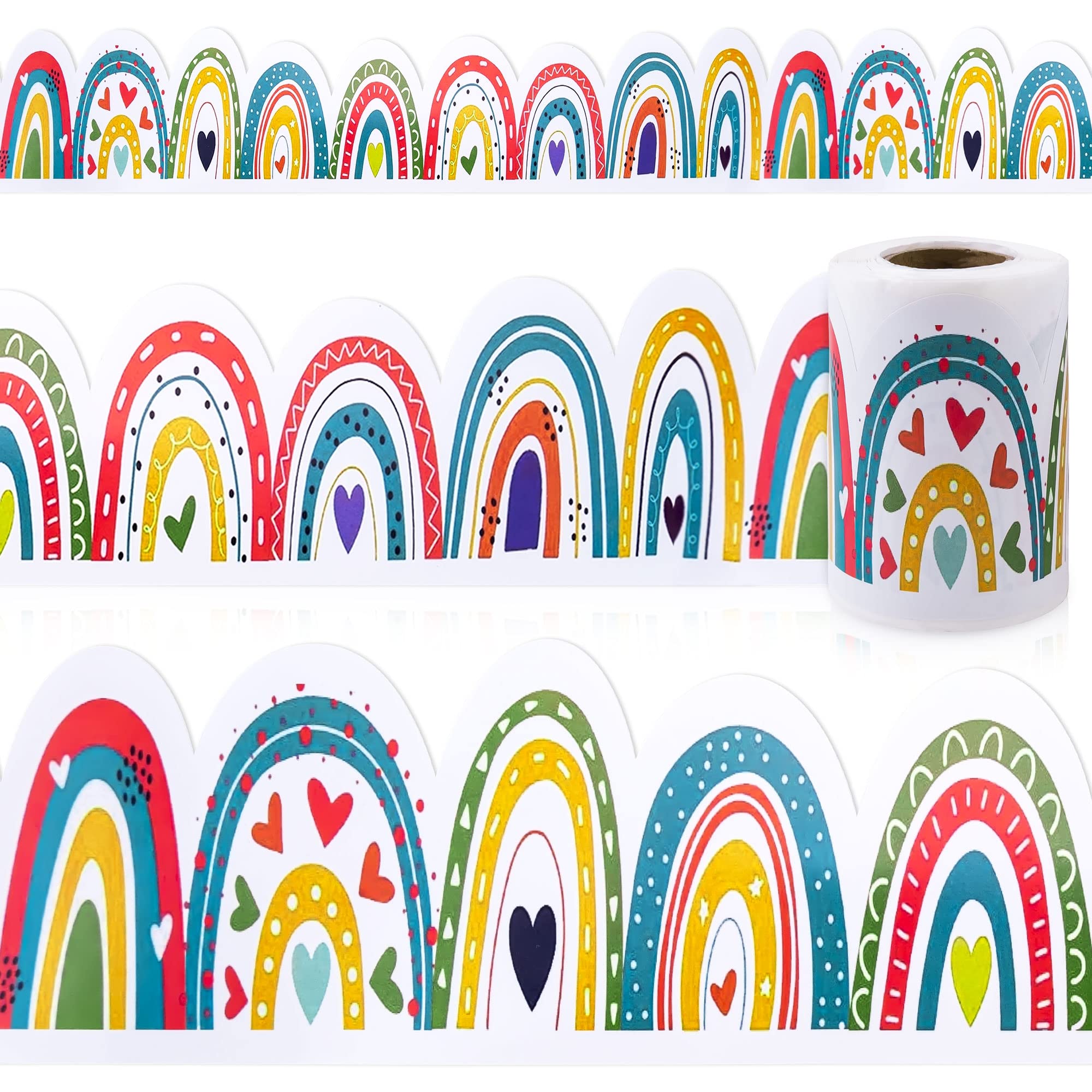 Buy Boho Rainbow Bulletin Border 36Ft,Classroom Chalkboard Whiteboard ...