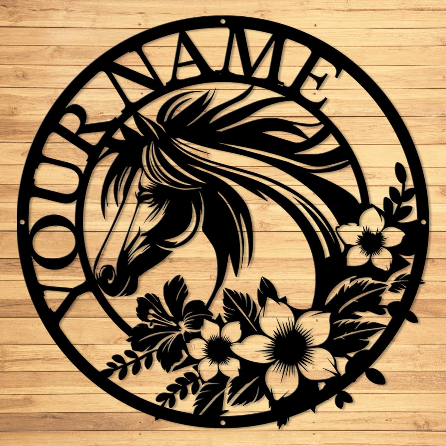 Amazon.com: Custom Horse Metal Signs,Horse Metal Name Sign,Personalized ...