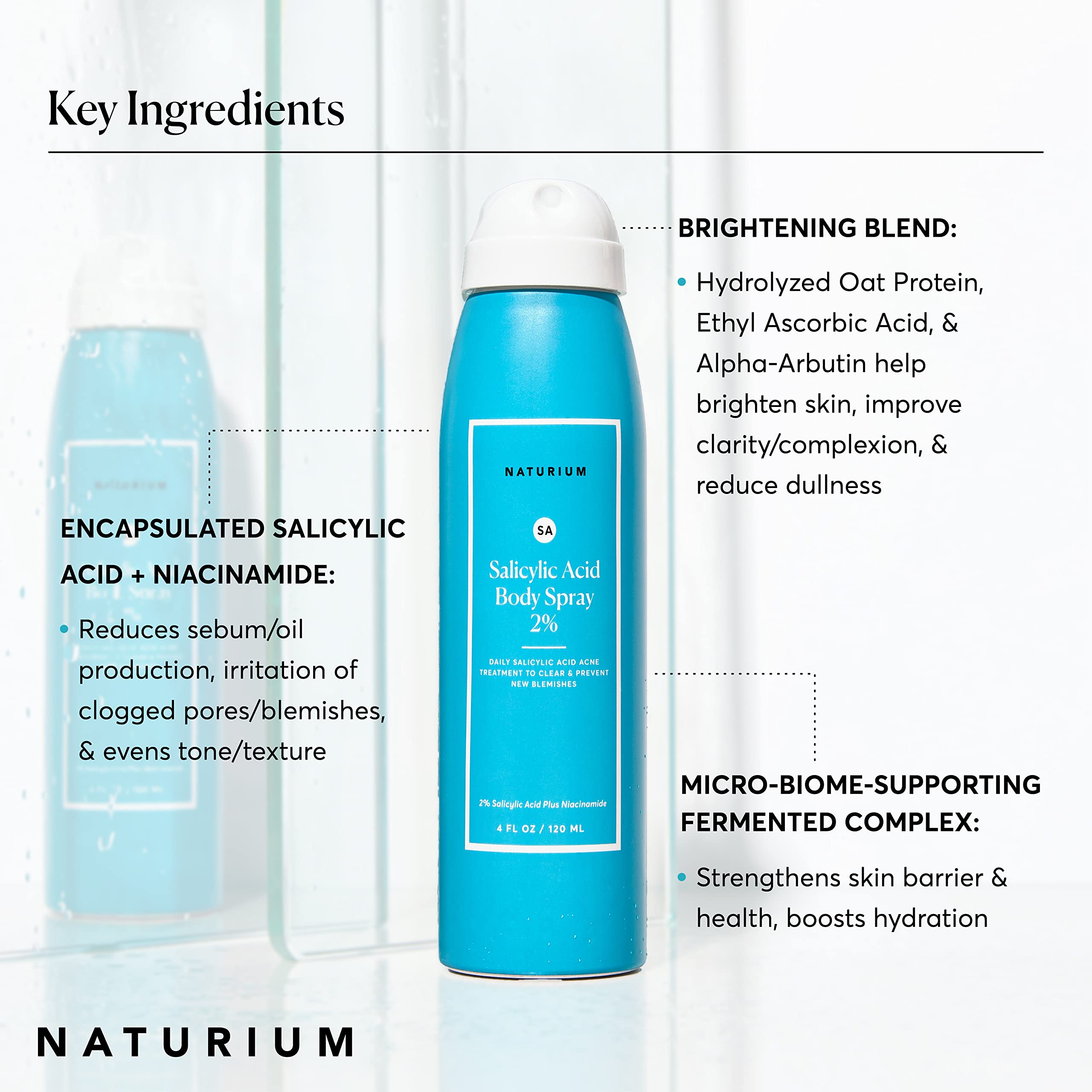 Snapklik.com : Naturium Salicylic Acid Body Spray 2%, Blemish-Fighting ...