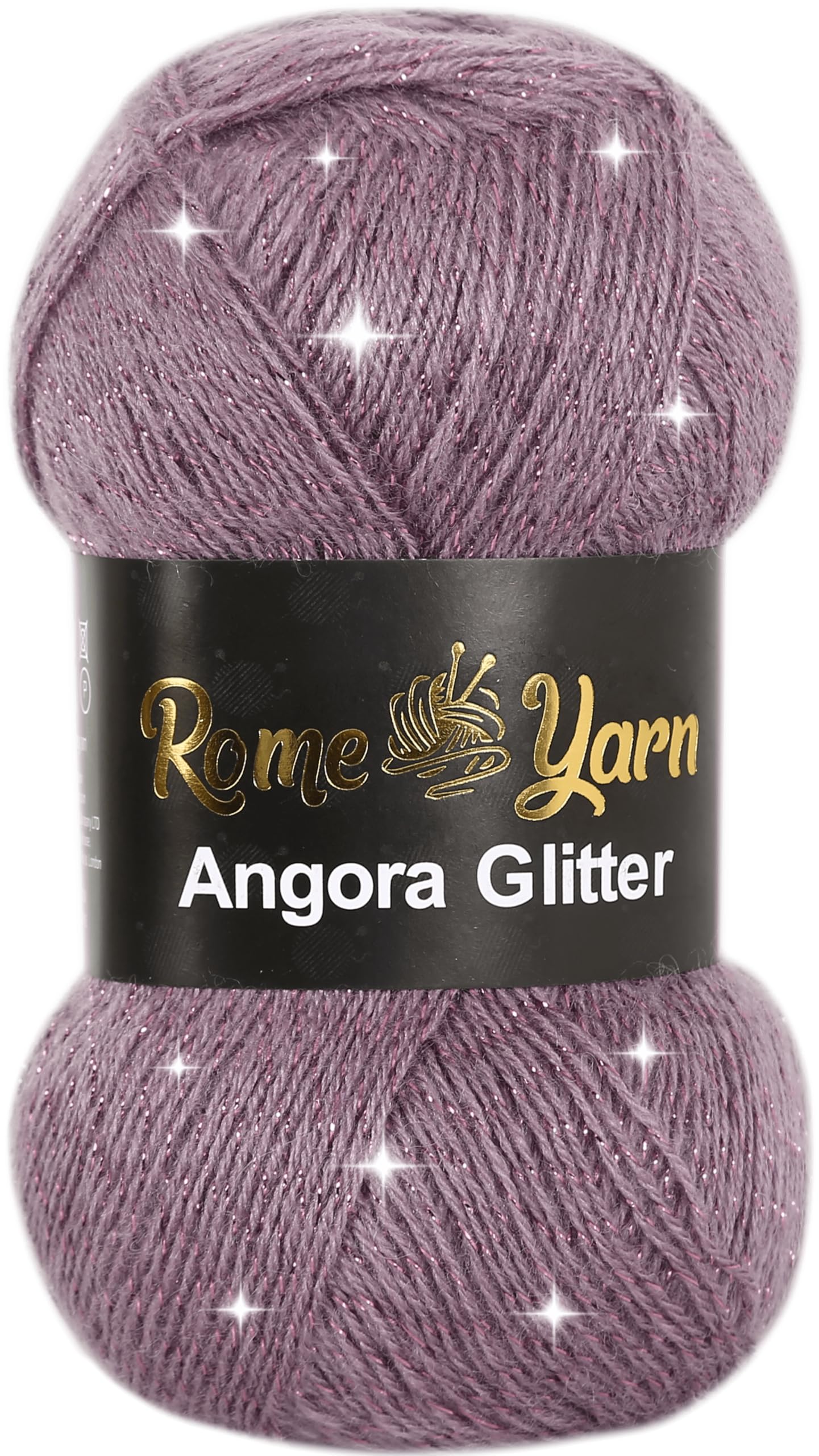 Amazon.com: Rome Yarn Angora Glitter Yarn | #2 Fine, Sport (USA), 3 Ply ...