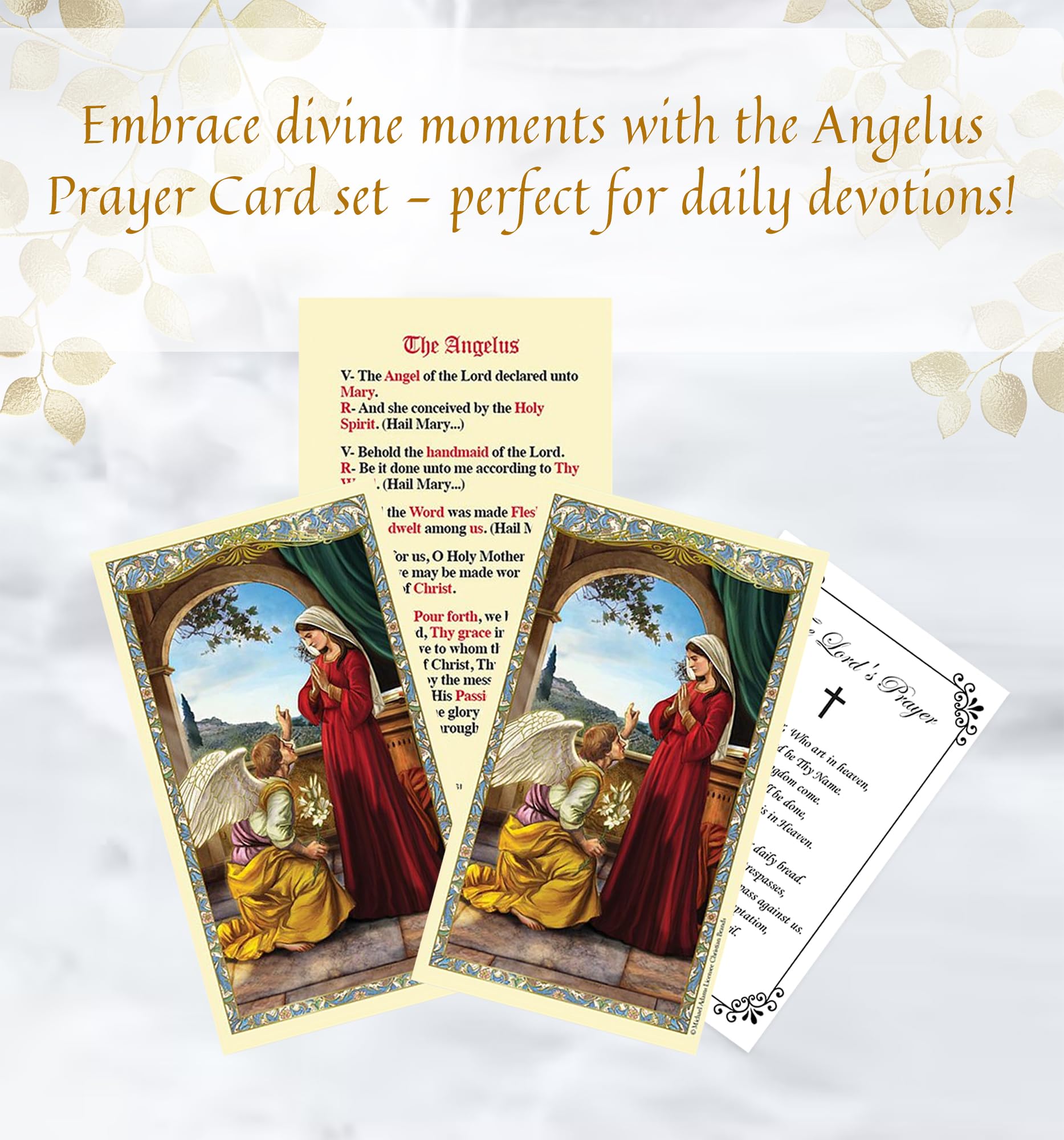 Snapklik.com : Angelus Prayer Card - Laminated Angelus Card, The Lords ...
