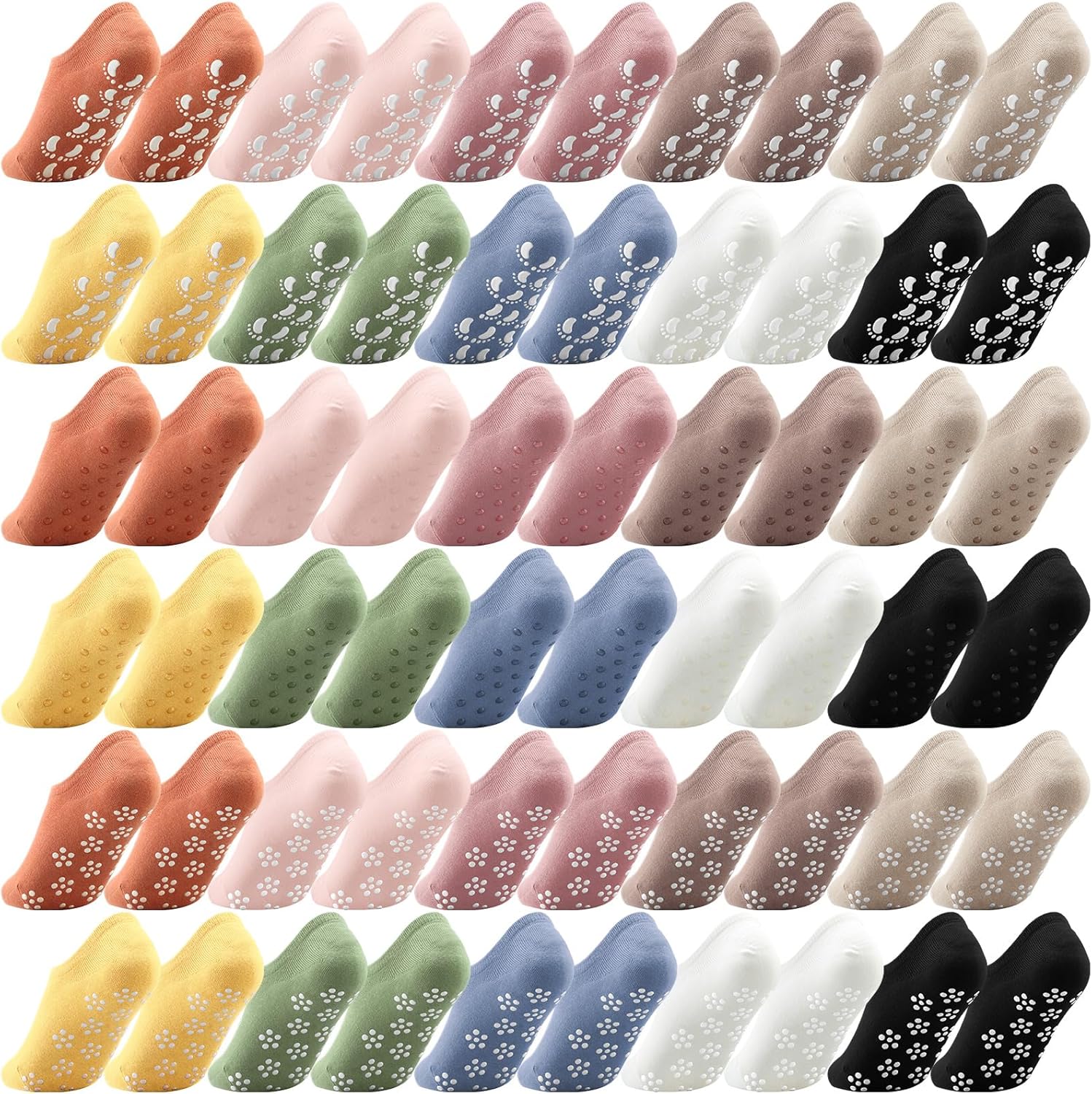 Amazon.com: JaGely 30 Pairs Non Slip Pilates Socks with Bulk for Women ...