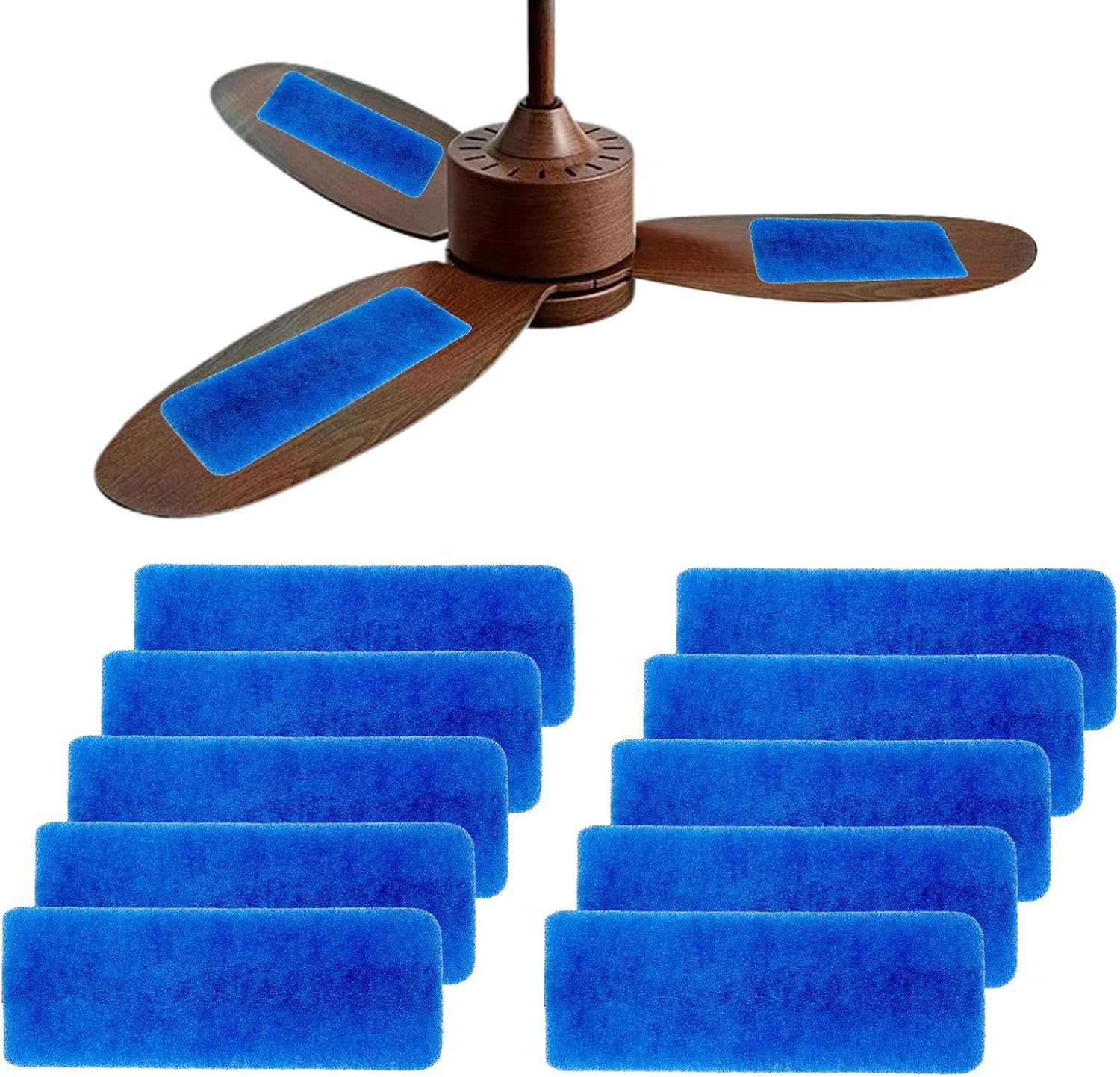 Amazon.com: Hlimior 10 PCS Ceiling Fan Filter - MERV 6 Upgraded ...