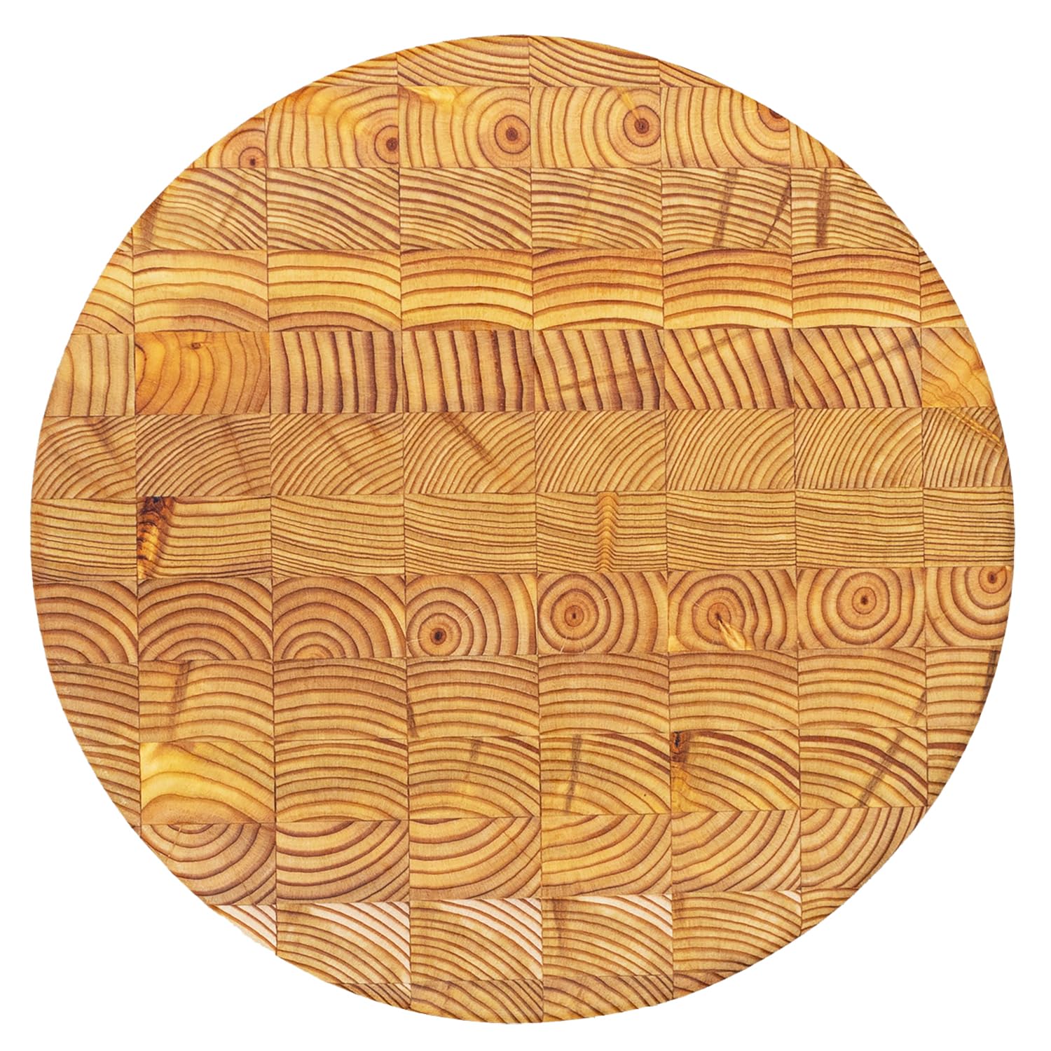 Amazon.com: Larch Wood Canada End Grain Round Cheese Cutting Board ...
