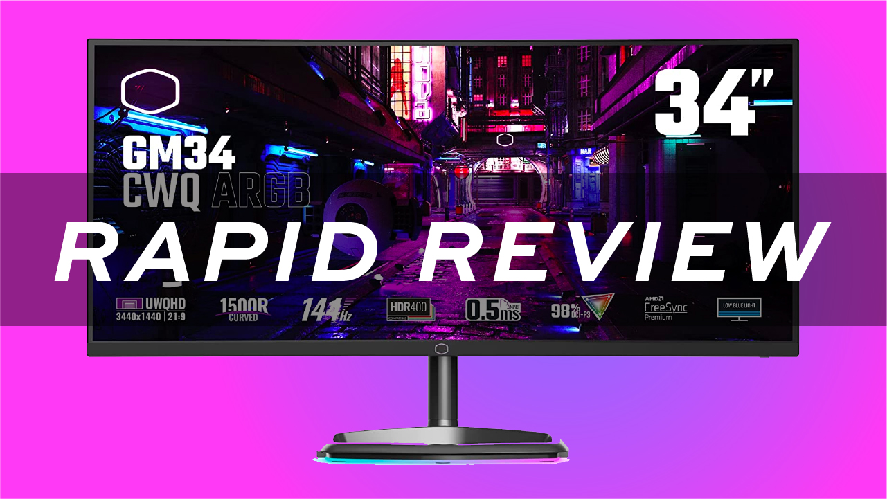 Watch RAPID REVIEW Cooler Master GM34-CWQA Gaming Monitor on Amazon Live