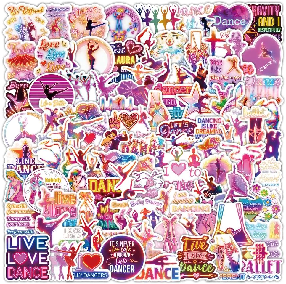 Amazon.com: 120PCS Neon Dance Stickers, Electronic Music DJ Stickers ...