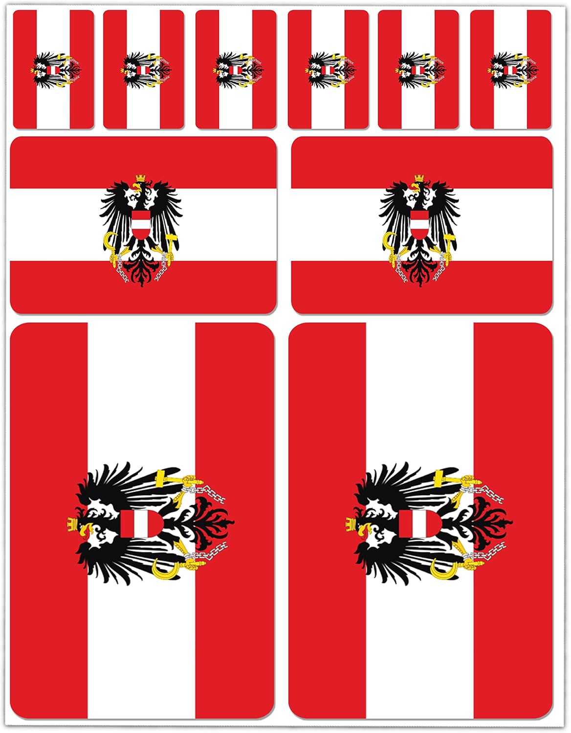 Amazon.com - SkinoEu 10 x Vinyl Car Stickers Austria Flag Eagle ...