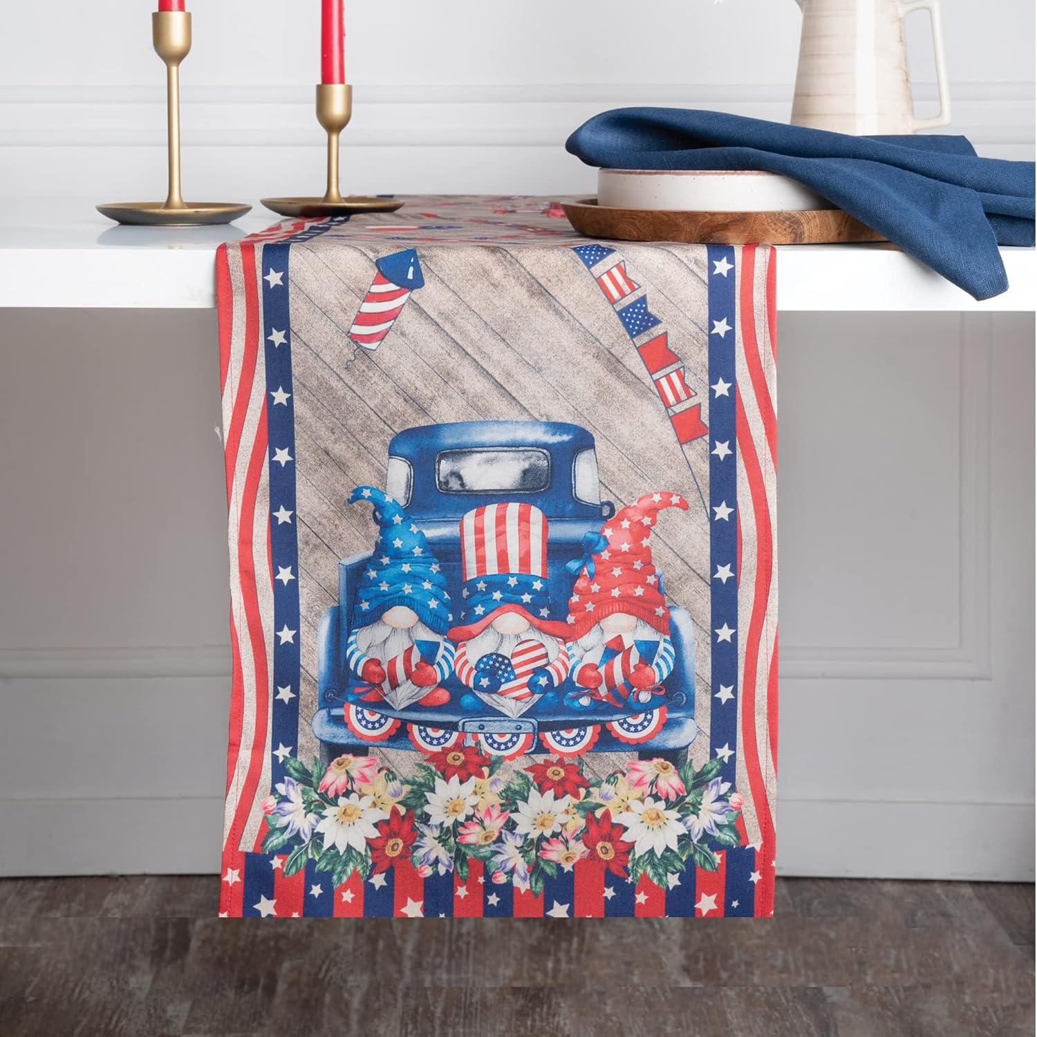 Amazon.com: D'Moksha Homes 4th of July Table Runner 48 inches Long ...