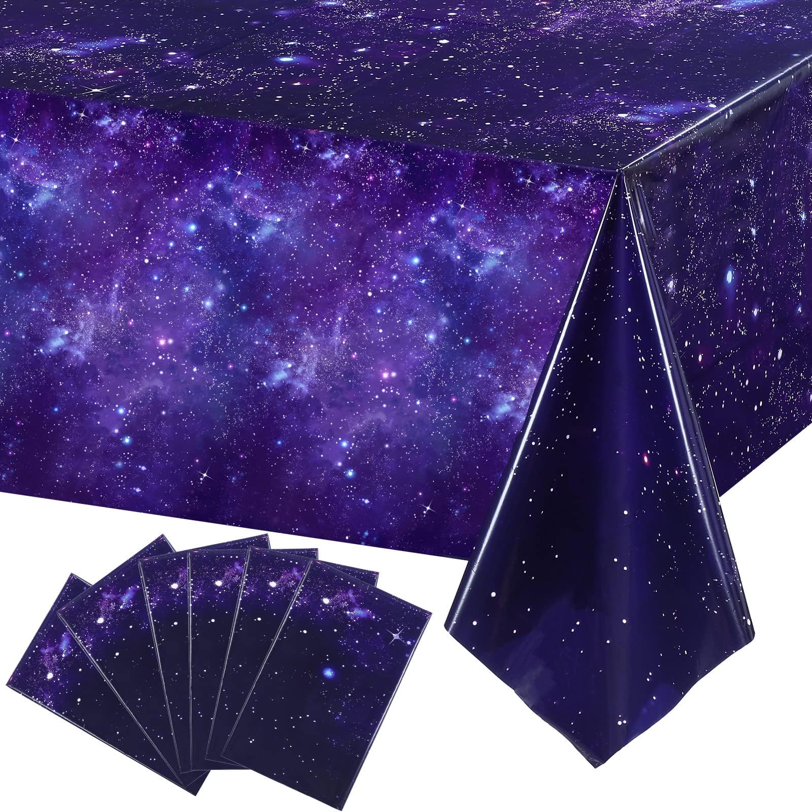 Amazon.com: QUERICKY 4 Pack Space Galaxy Party Tablecloths, Starry ...