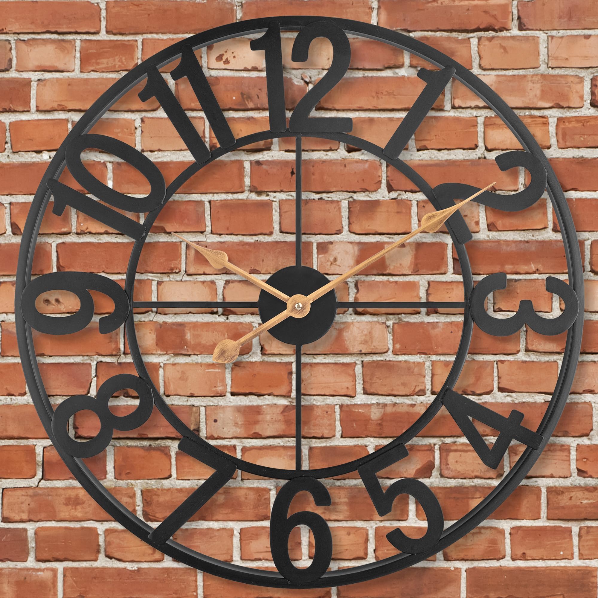 30 Inch Large Outdoor Clock, Silent Non-Ticking Wall Clocks Battery ...
