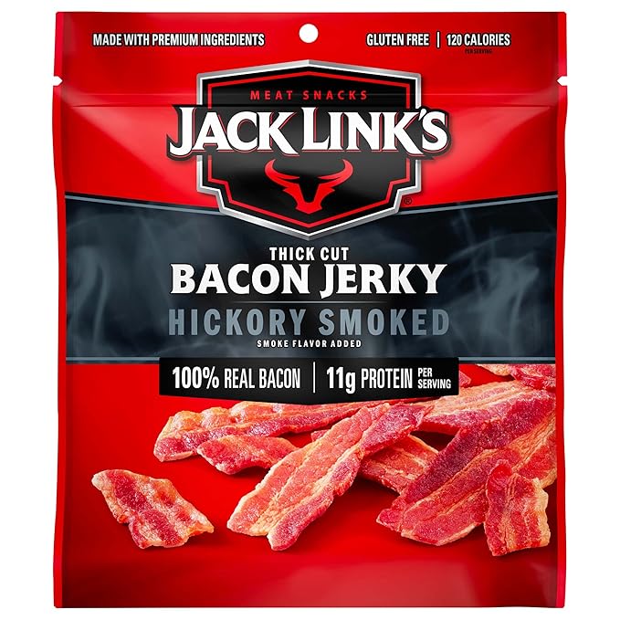 Amazon.com: Jack Link's Bacon Jerky, Hickory Smoked - Flavorful Ready ...