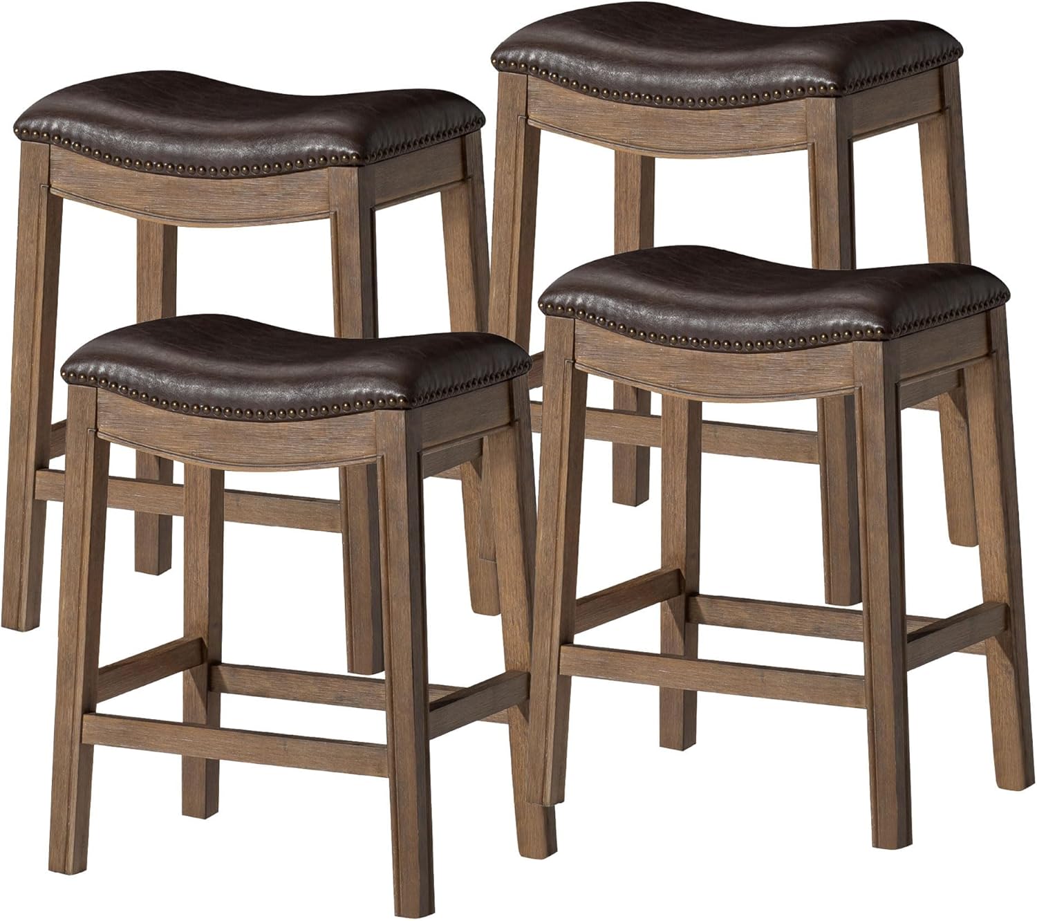 Amazon.com: Maven Lane Adrien Backless Counter Stool – Set of 4 – 26 ...