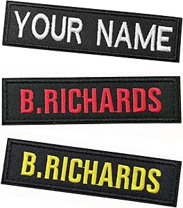 2PCS Custom Name Patches, Embroidery Name Tags Iron on, Personalized Military Patches Hook ...