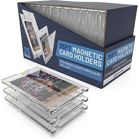 Amazon.com: Premium Magnetic Card Holder (25 Pack) | 35PT Magnetic Card ...