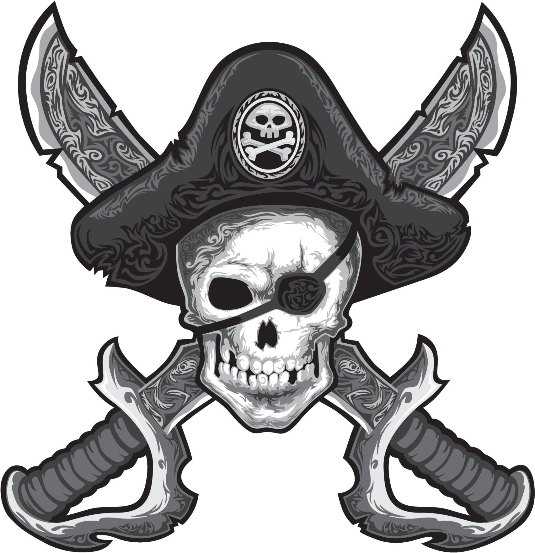 Amazon.com - Skull and Crossbones | Jolly Roger | Pirate Flag | Deaths ...