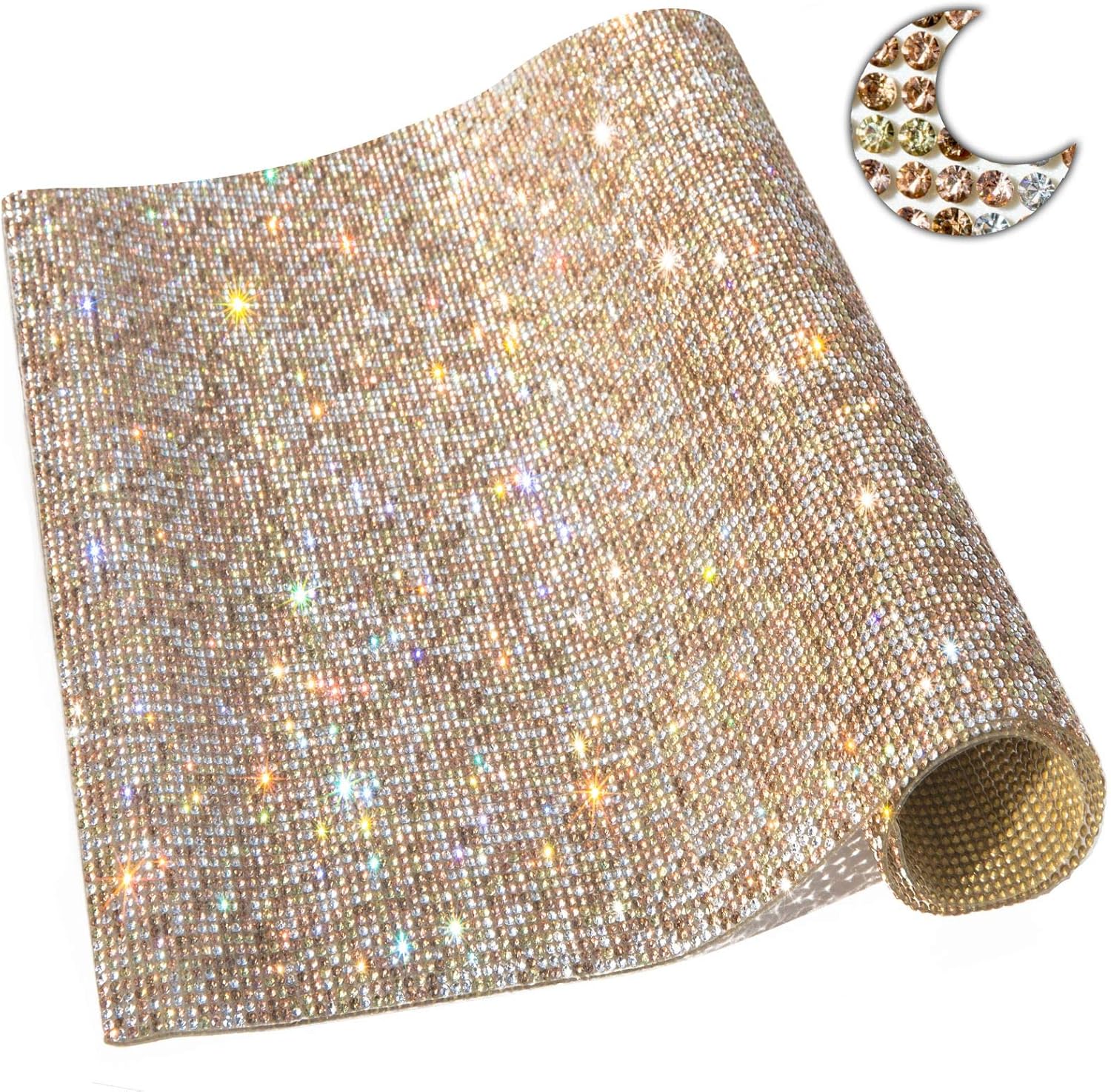 Amazon.com: Locacrystal Bling Rhinestone Sticker DIY Car Decoration ...