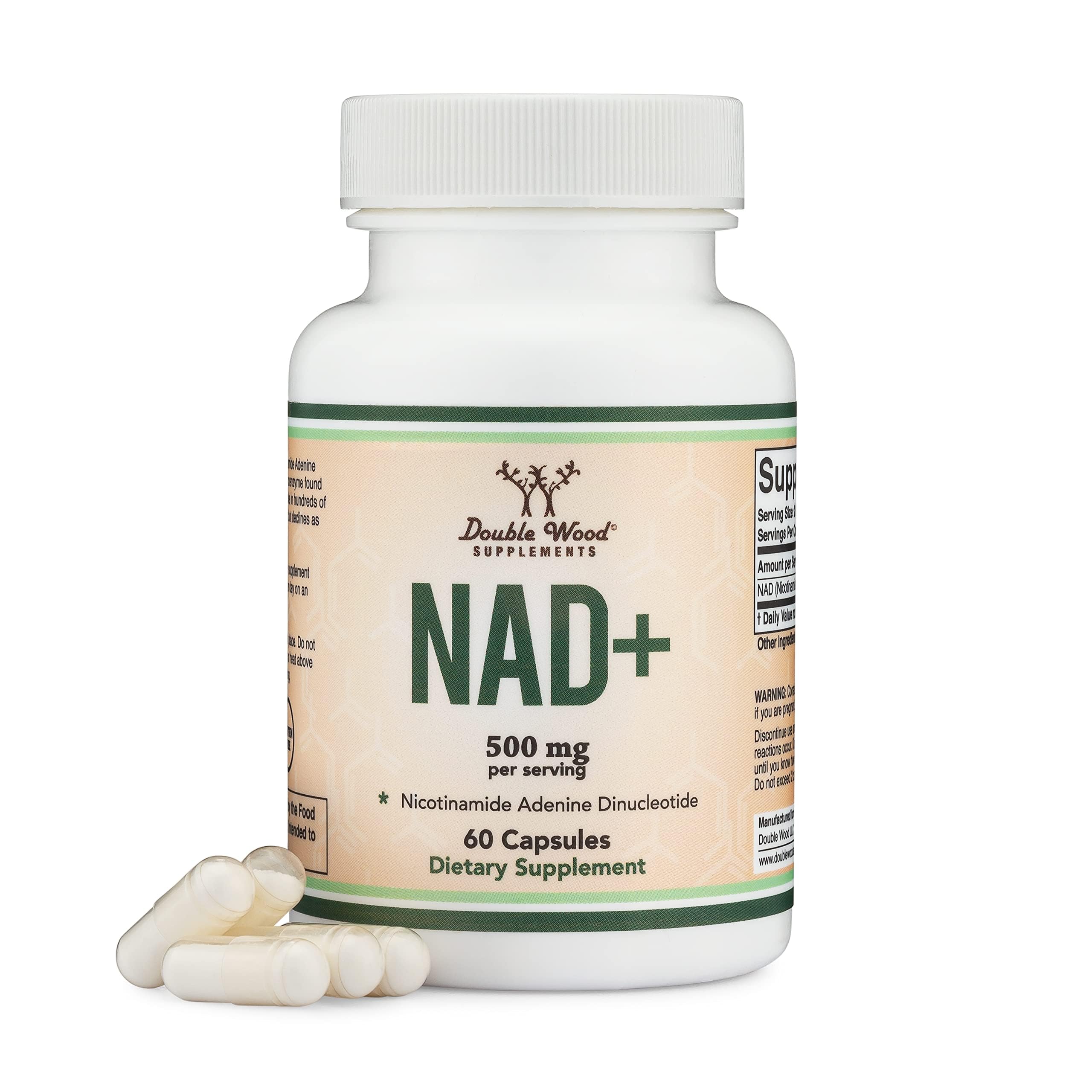 Amazon.com: NAD Supplement (500mg of 95% Pure NAD+ Per Serving, 30 Day Supply) NAD Booster ...