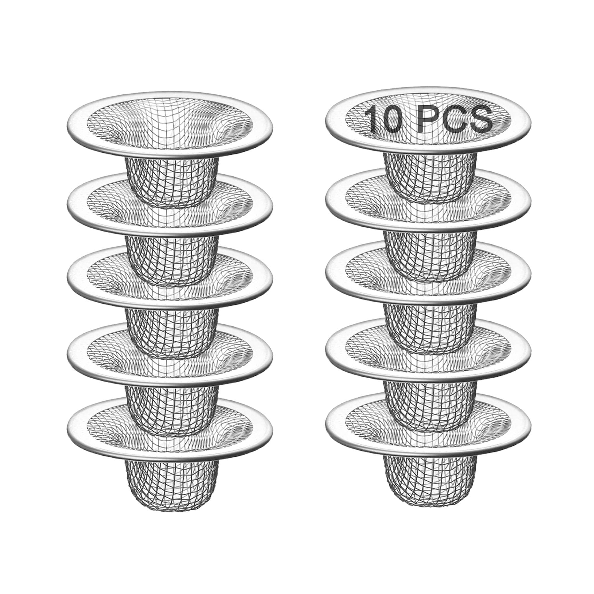 Beyoslf 10PCS Mesh Sink Drain Strainer Bathroom, 2.75" Stainless Steel ...