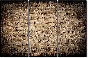 Amazon.com: Wall Art for Living Room Ancient Cuneiform Canvas Wall Art ...