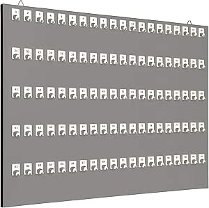 Key Hanger 100PGS, 100 Numbered Hooks for Wall. 100 Tag & Ring Included ...